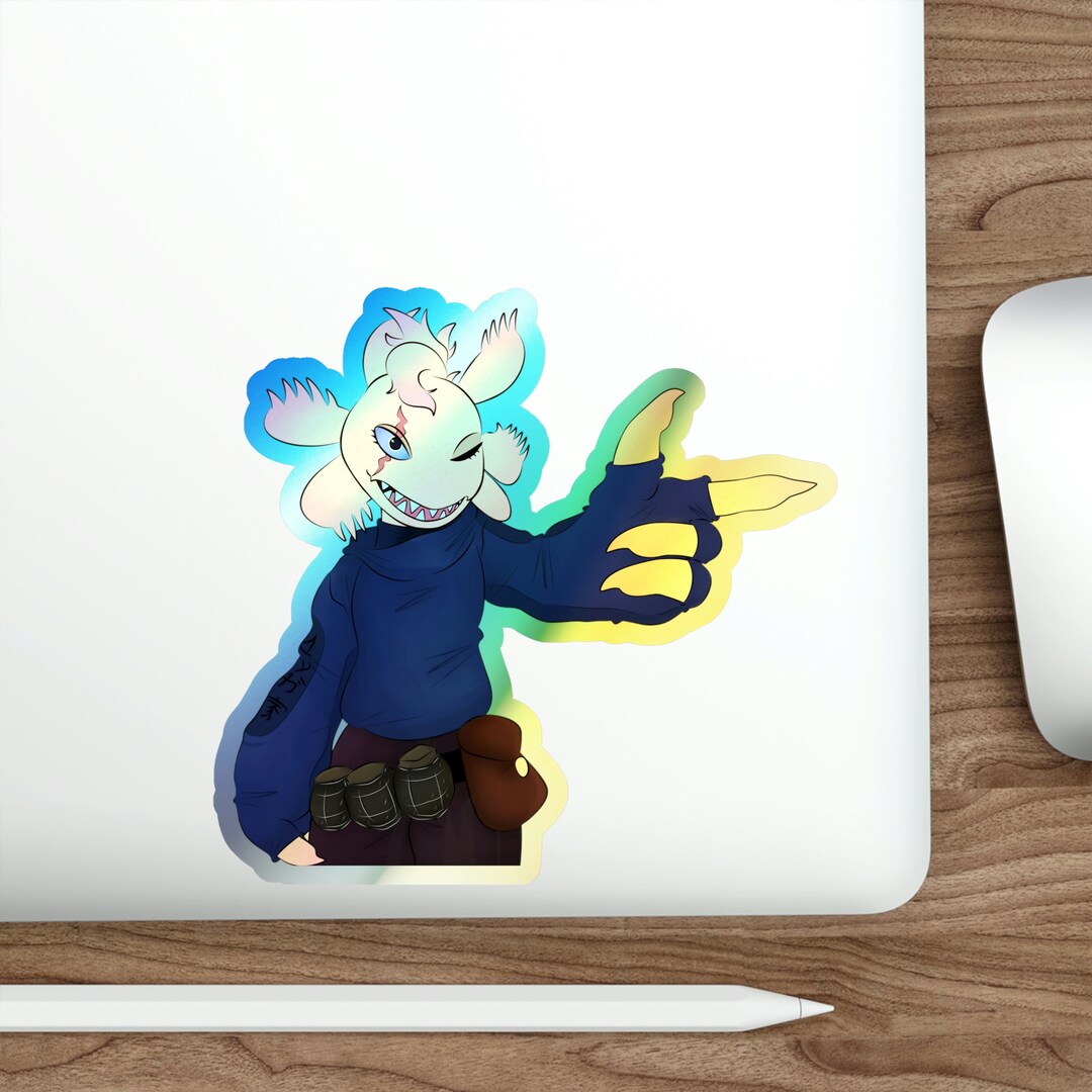 Axol SMG4 With Scar Holographic Die-cut Stickers - Etsy