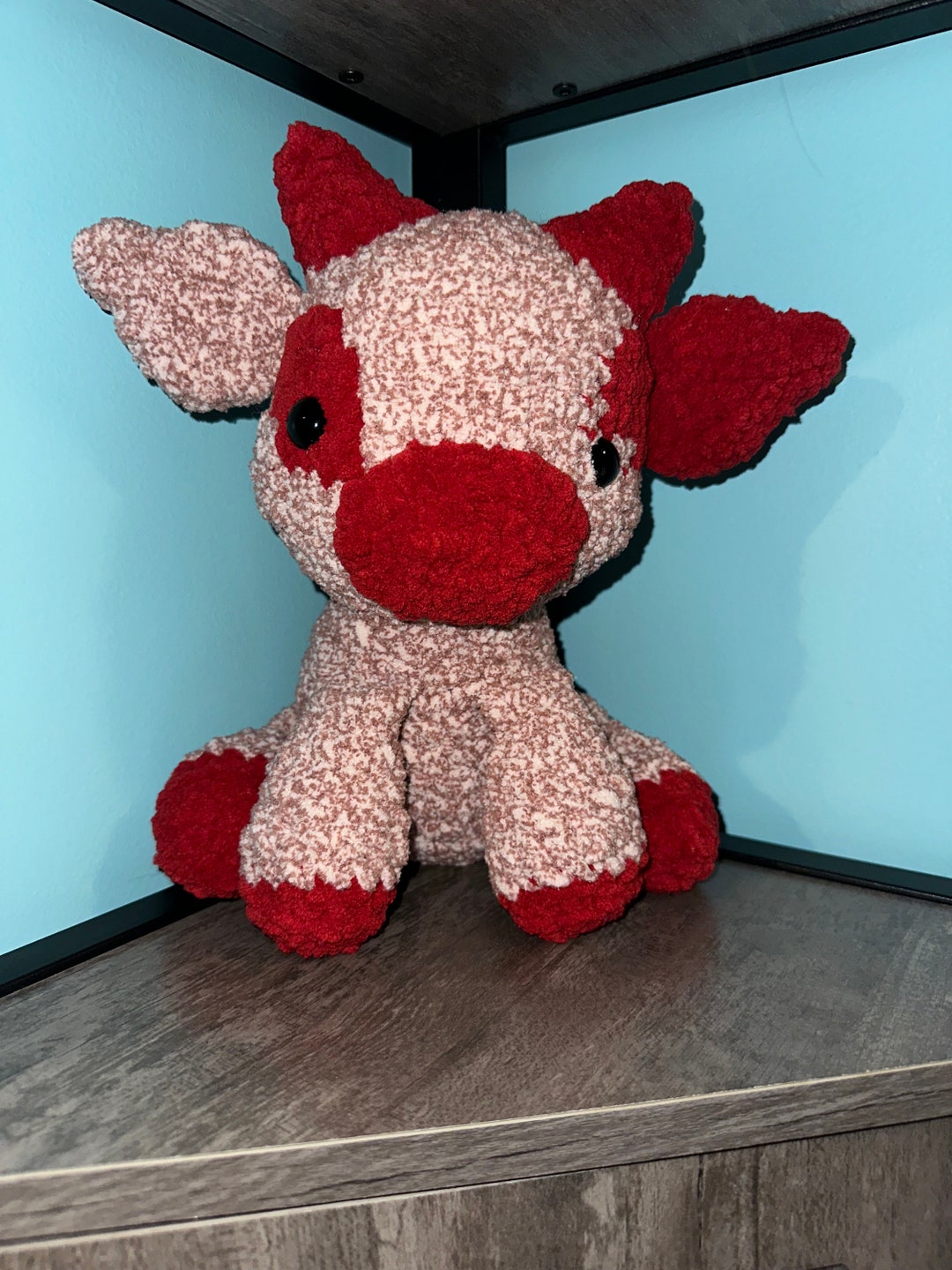 Strawberry Cow Plush Toy - Etsy