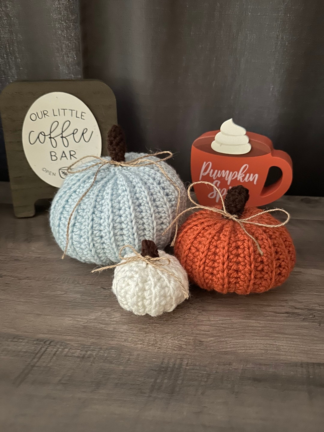 Handmade Fall Pumpkins Set 3 Pack Halloween Thanksgiving - Etsy