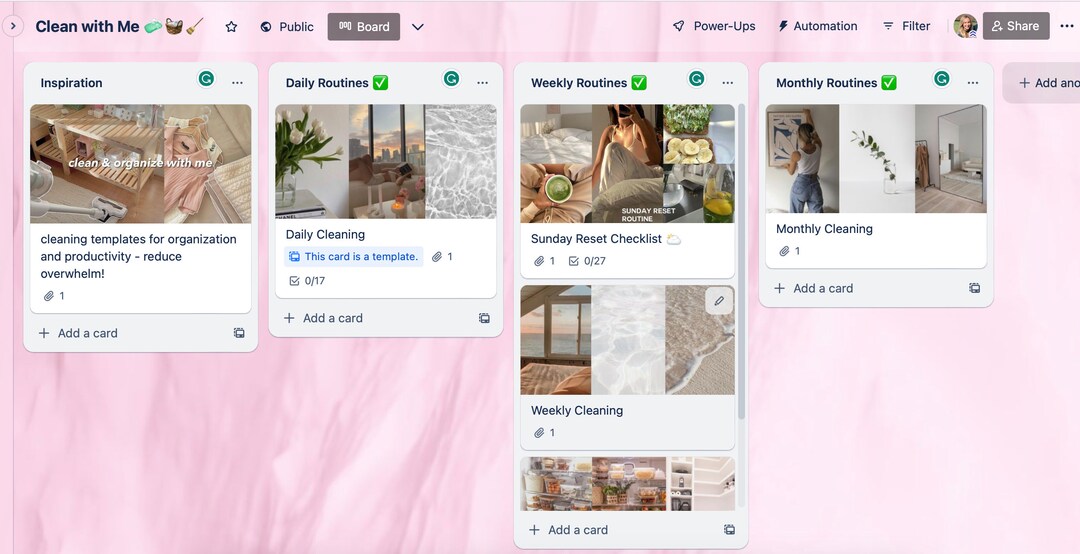 Cleaning Checklist Template: Sunday Reset Template, Weekly Grocery ...