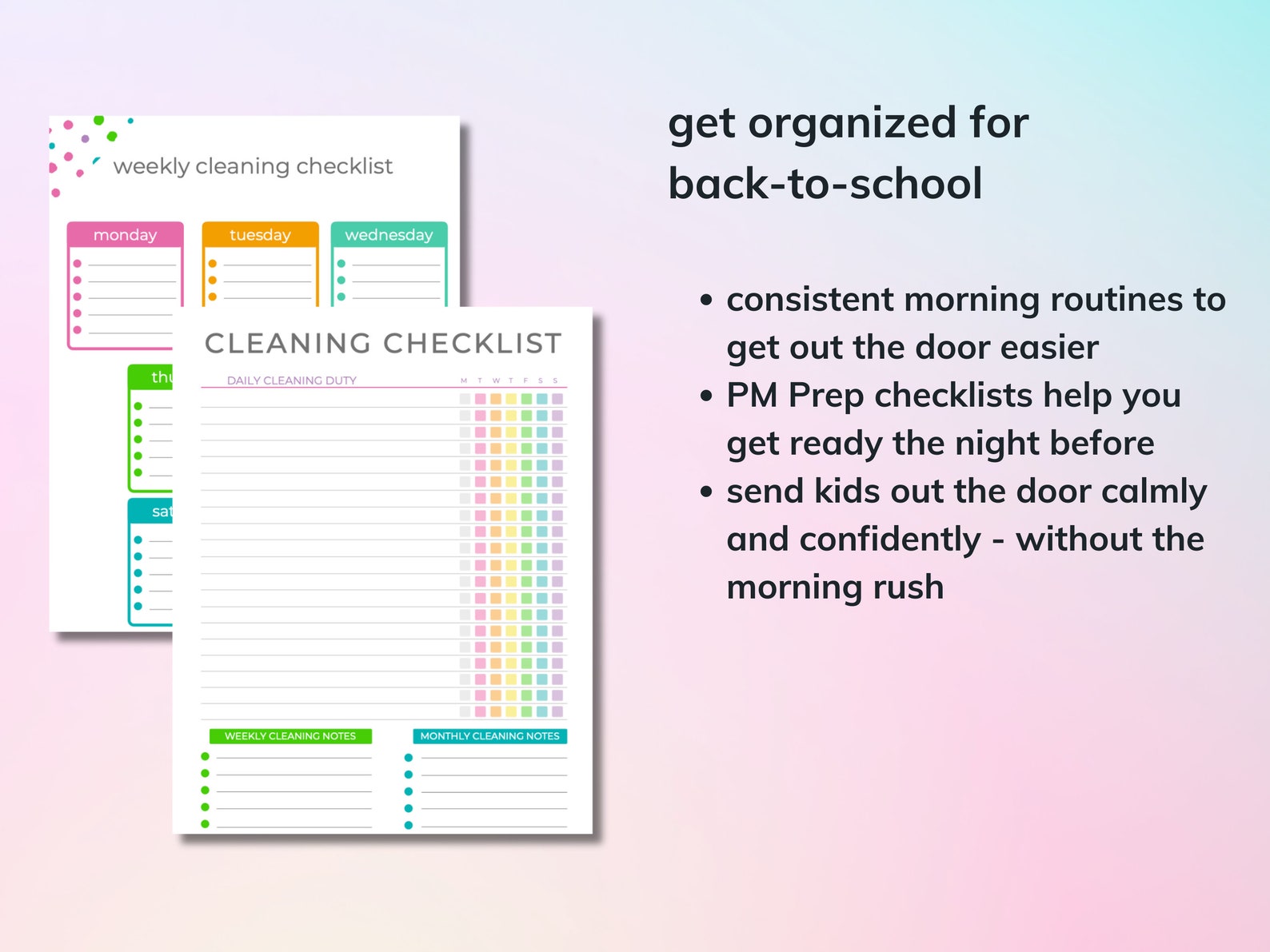 Cleaning Checklist Room by Room | Cleaning Checklist for Kids Printable ...