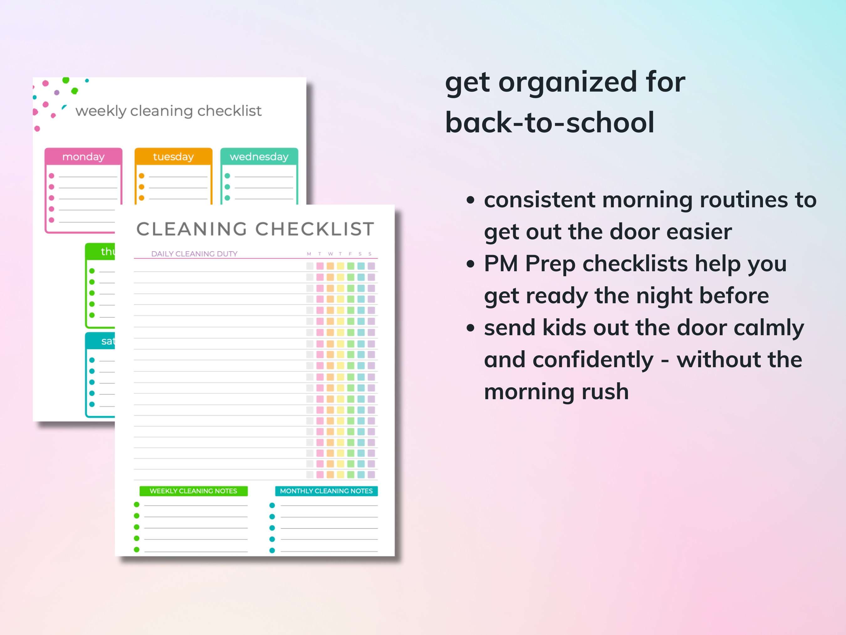Cleaning Checklist Room by Room | Cleaning Checklist for Kids Printable ...