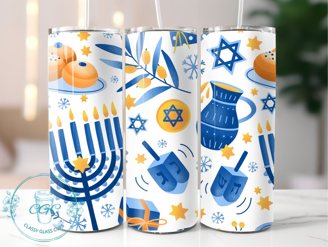 Hanukkah 20oz Tumbler - Etsy