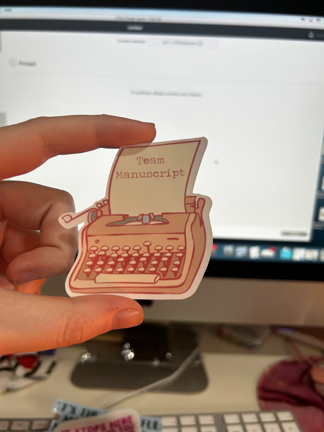 Team Manuscript Verity Sticker - Etsy