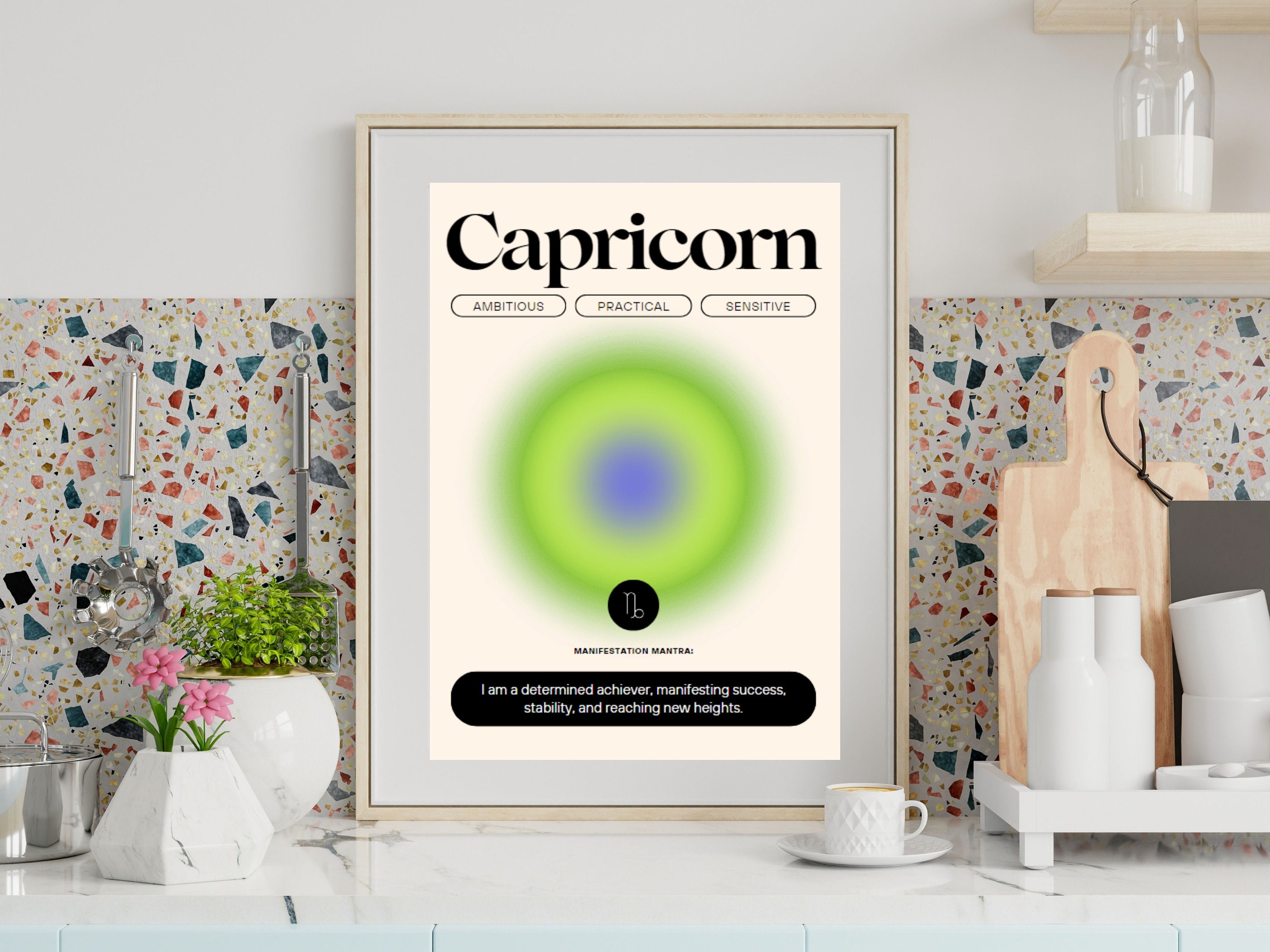 Retro Zodiac Sign Posters, Instant Download Wall Art, Prints, Colorful ...