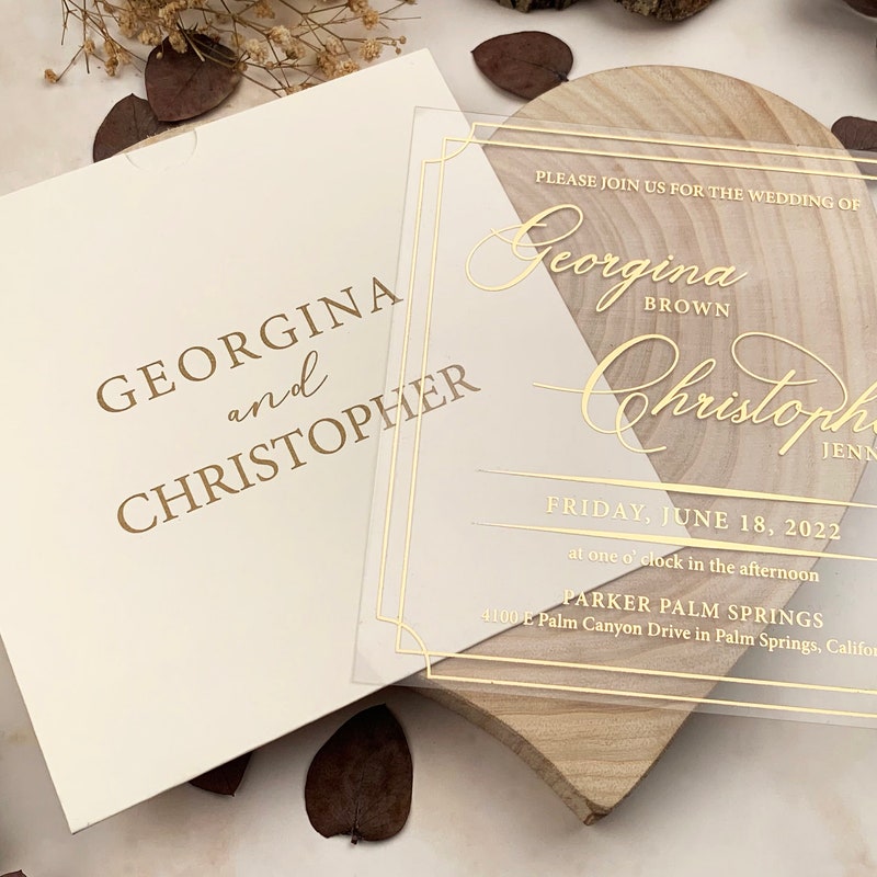 Acrylic Invitation - Etsy