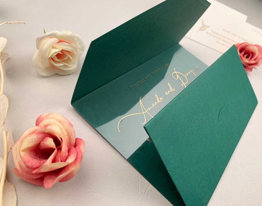 ALL IN ONE Wedding Inivitation | Clear Acrylic Invitation With Qr Code ...