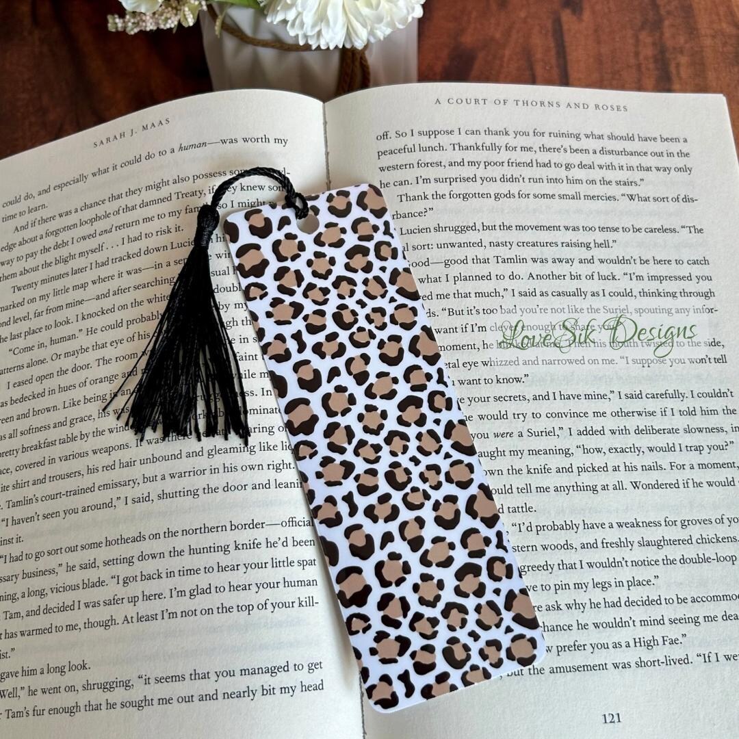 Leopard Print Pattern Laminated Cardstock Bookmark, Cute Bookmark ...