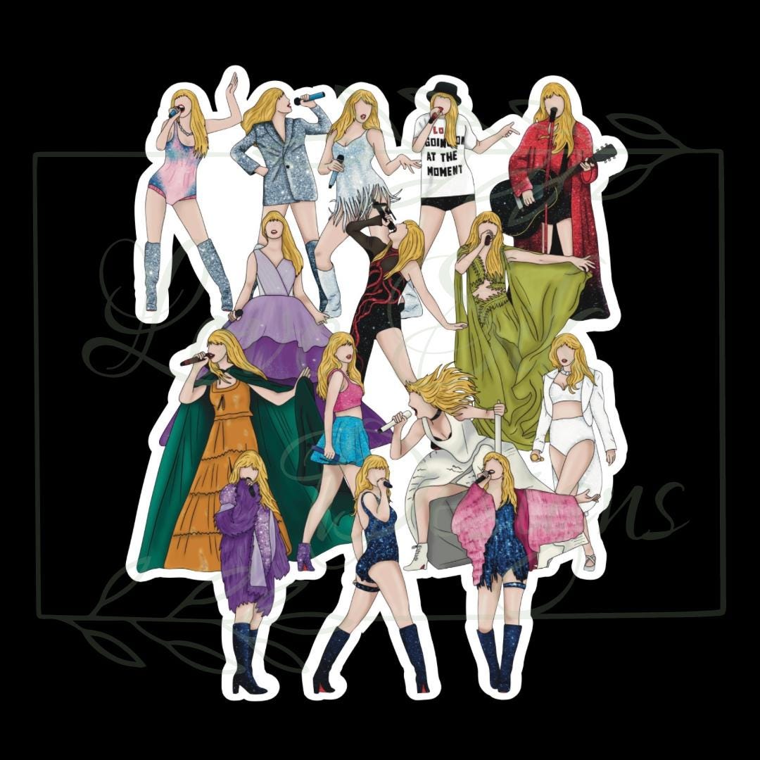 Swiftie Eras Outfits Sticker, Eras Tour Sticker, Taylor Inspired ...