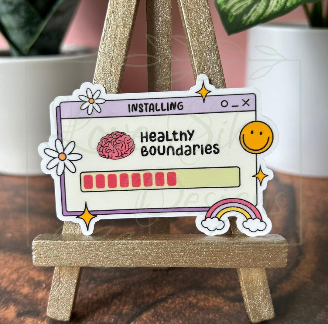 Loading Healthy Boundaries Sticker: Mental Health, Positivity ...