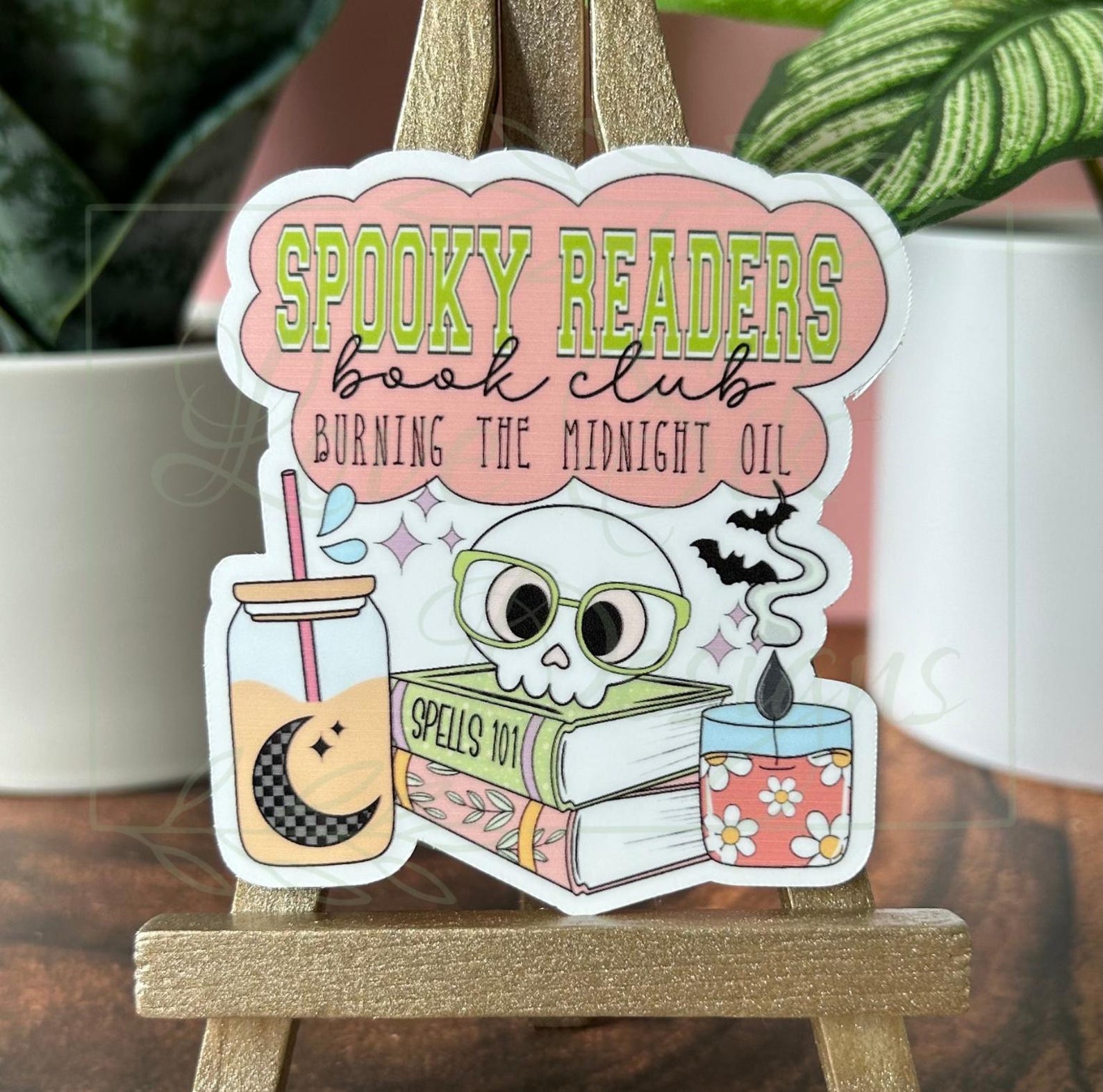 Spooky Readers Book Club Sticker: Bookish, Waterproof Vinyl Decal - Etsy