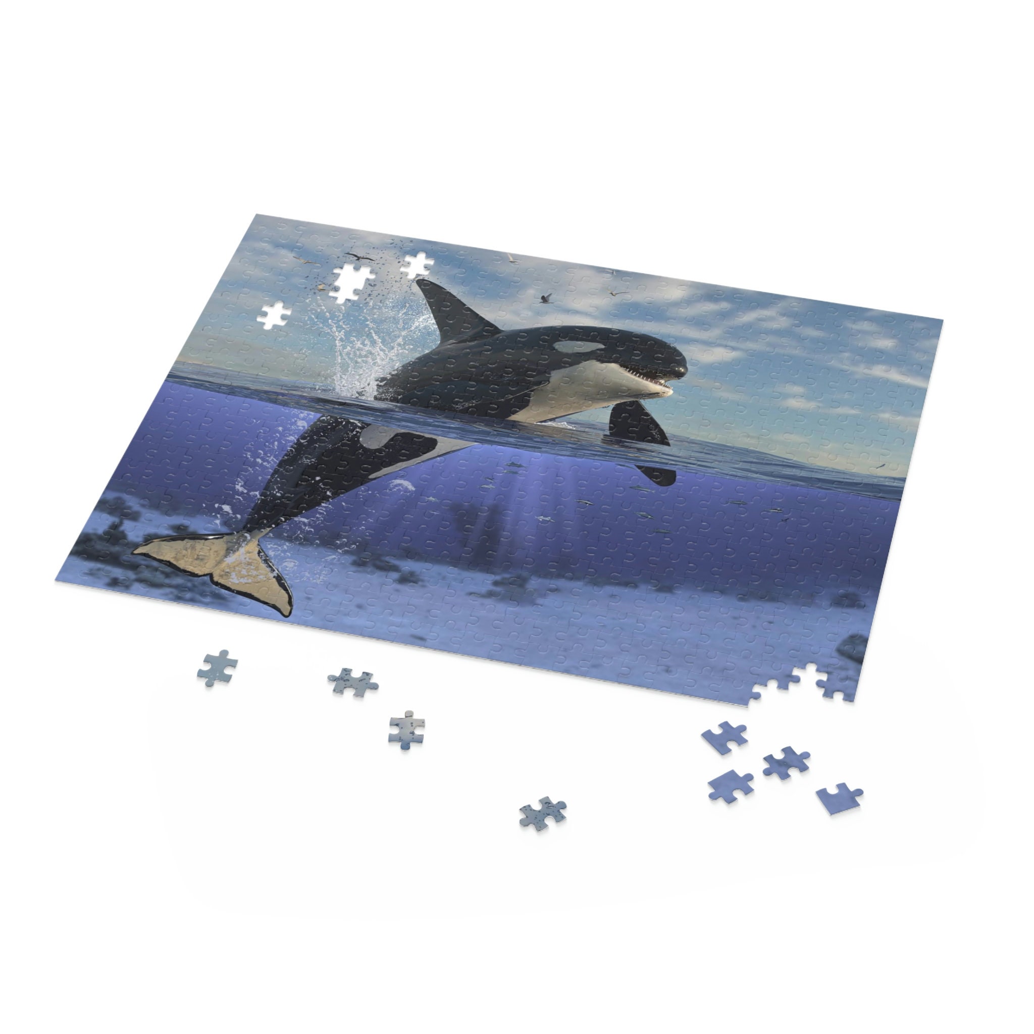 Orca killer Whale Puzzle Toy 120, 252, 500-piece - Etsy