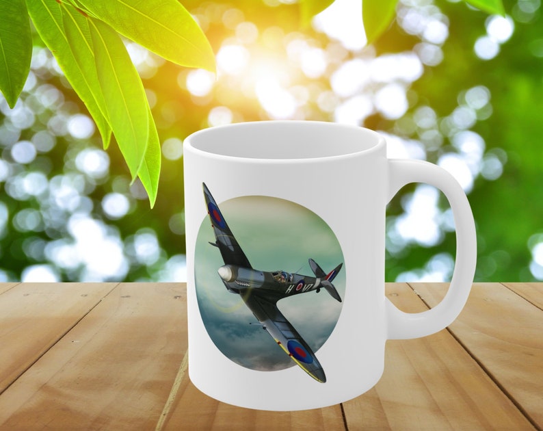 Spitfire Mug Nostalgic WWII Warbird Cup Pilot Mug Vintage English ...