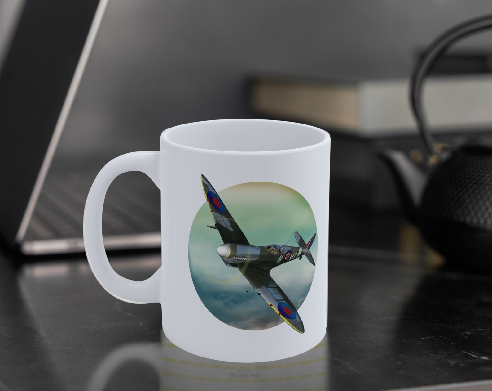 Spitfire Mug Nostalgic WWII Warbird Cup Pilot Mug Vintage English ...