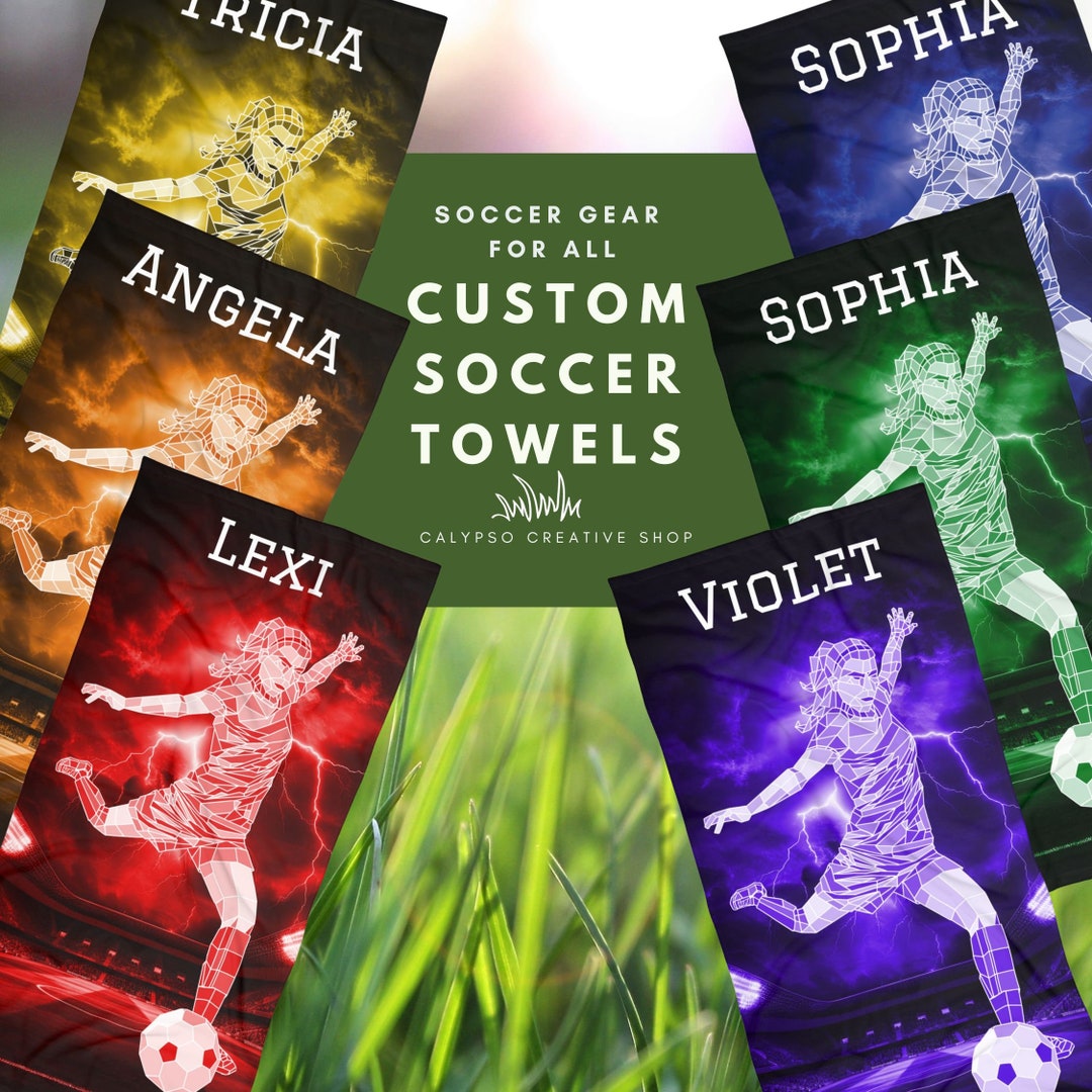 Custom Ultimate Womens Soccer Player Beach Towel Soccer Beach - Etsy