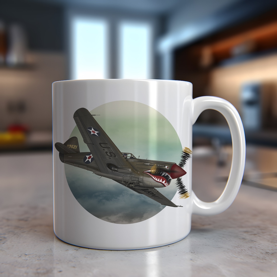 Vintage P-40 Mug Perfect Gift for Military Veterans and Aviators ...