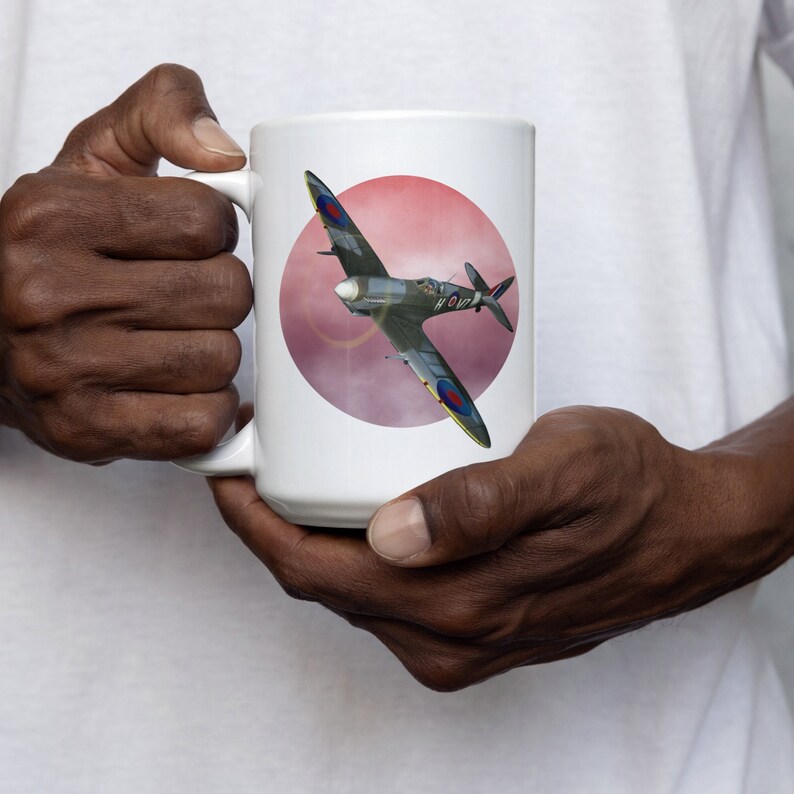 Spitfire Mug Nostalgic WWII Warbird Cup Pilot Mug Vintage English ...