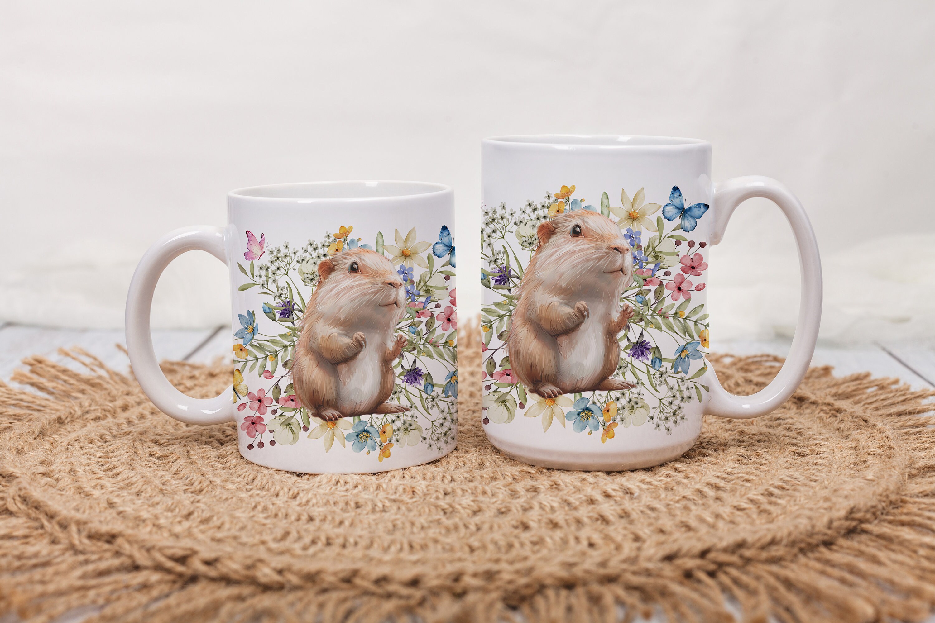 Capybara Floral Coffee Mug Cute Capy Gift Friend Just Because Gift for ...