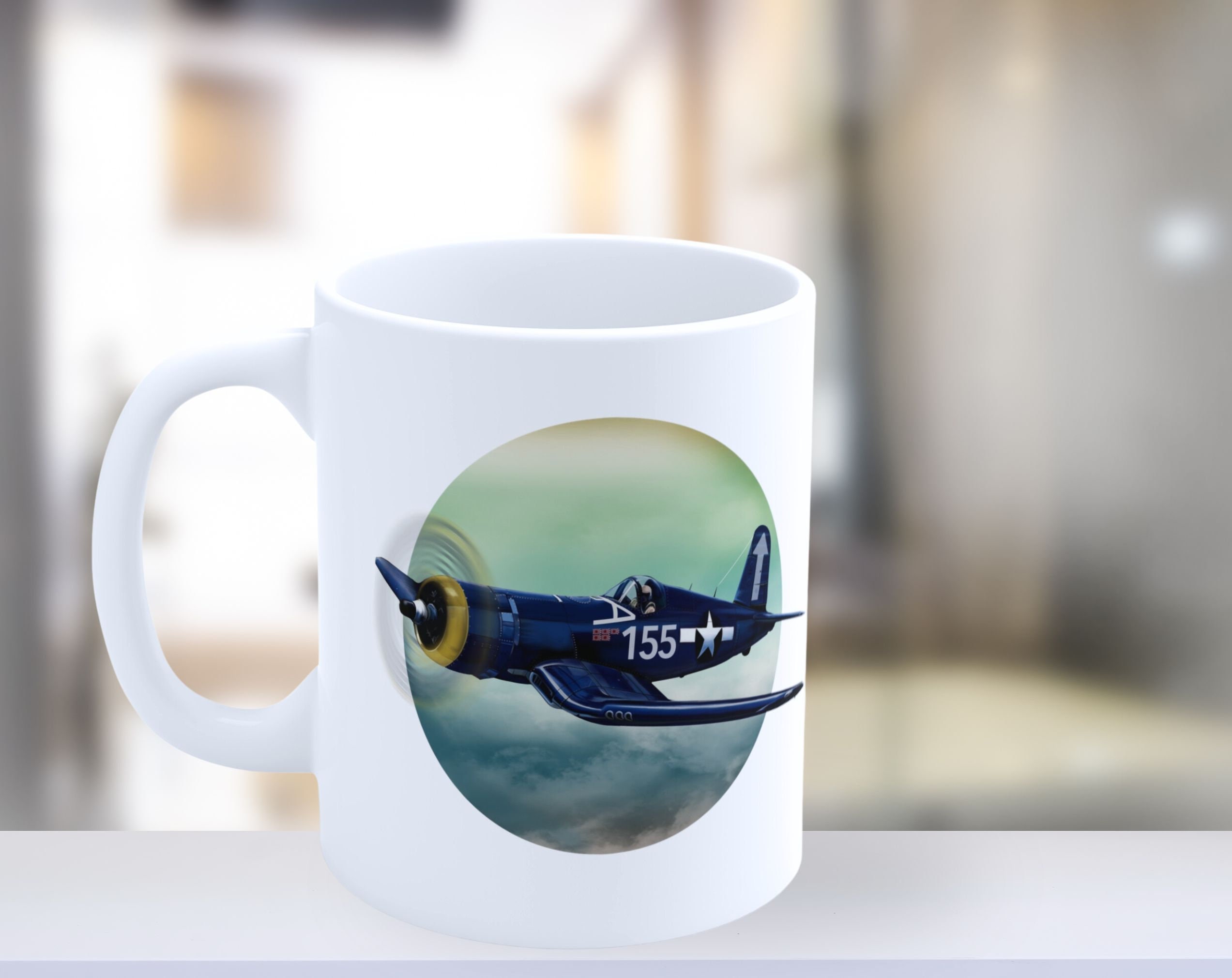 Historical WWII Airplane Mug War Bird Design Gift for Military Veteran ...