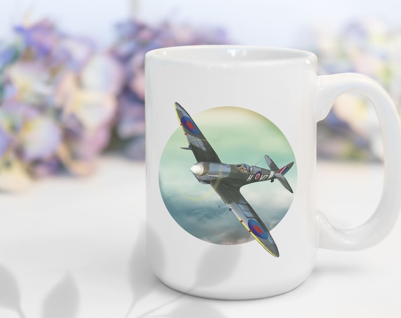 Spitfire Mug Nostalgic WWII Warbird Cup Pilot Mug Vintage English ...