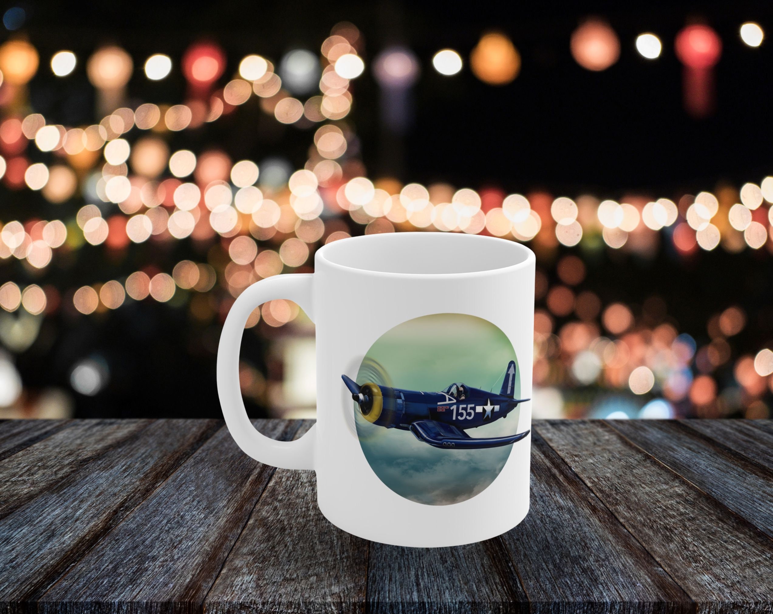 Historical WWII Airplane Mug War Bird Design Gift for Military Veteran ...