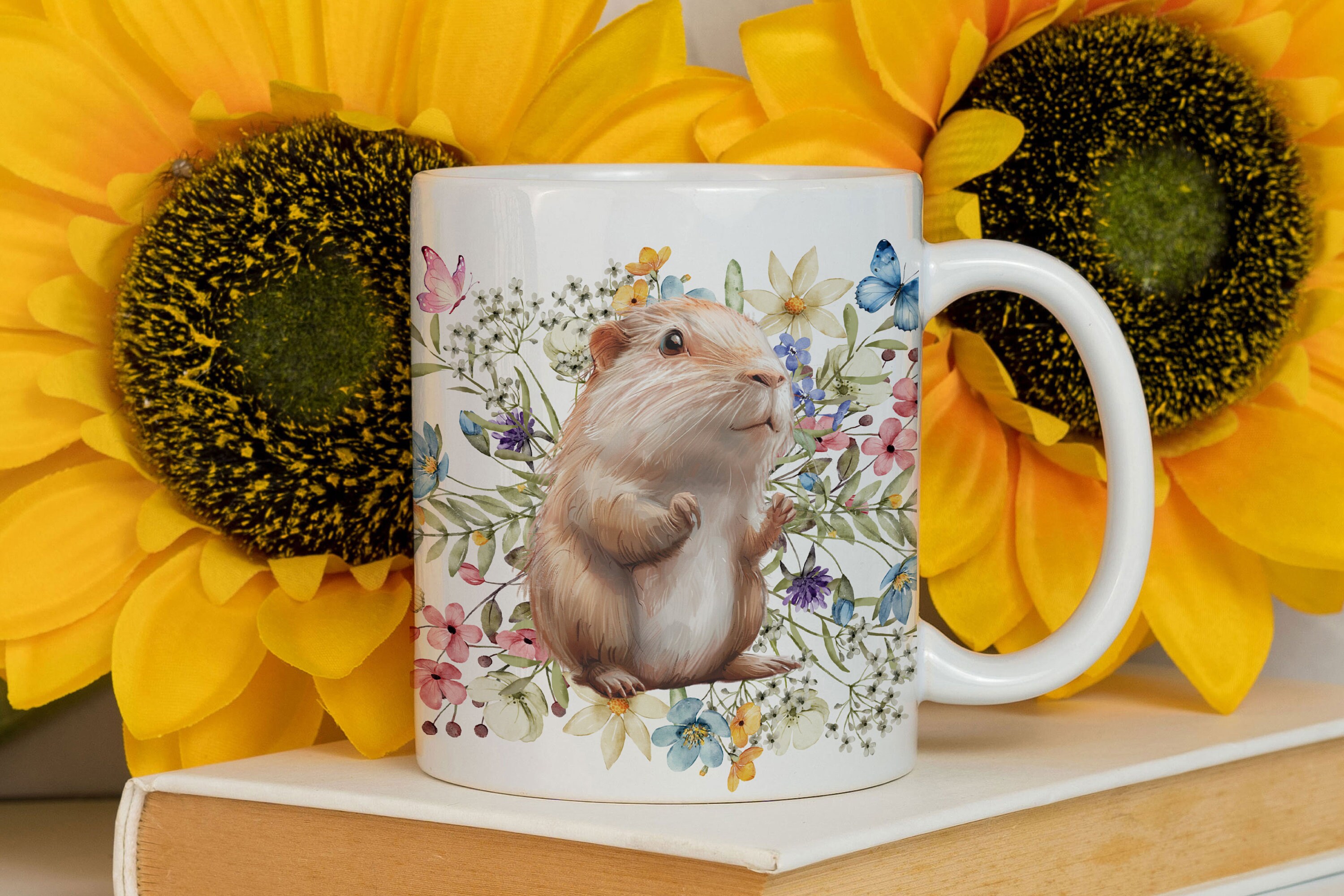 Capybara Floral Coffee Mug Cute Capy Gift Friend Just Because Gift for ...