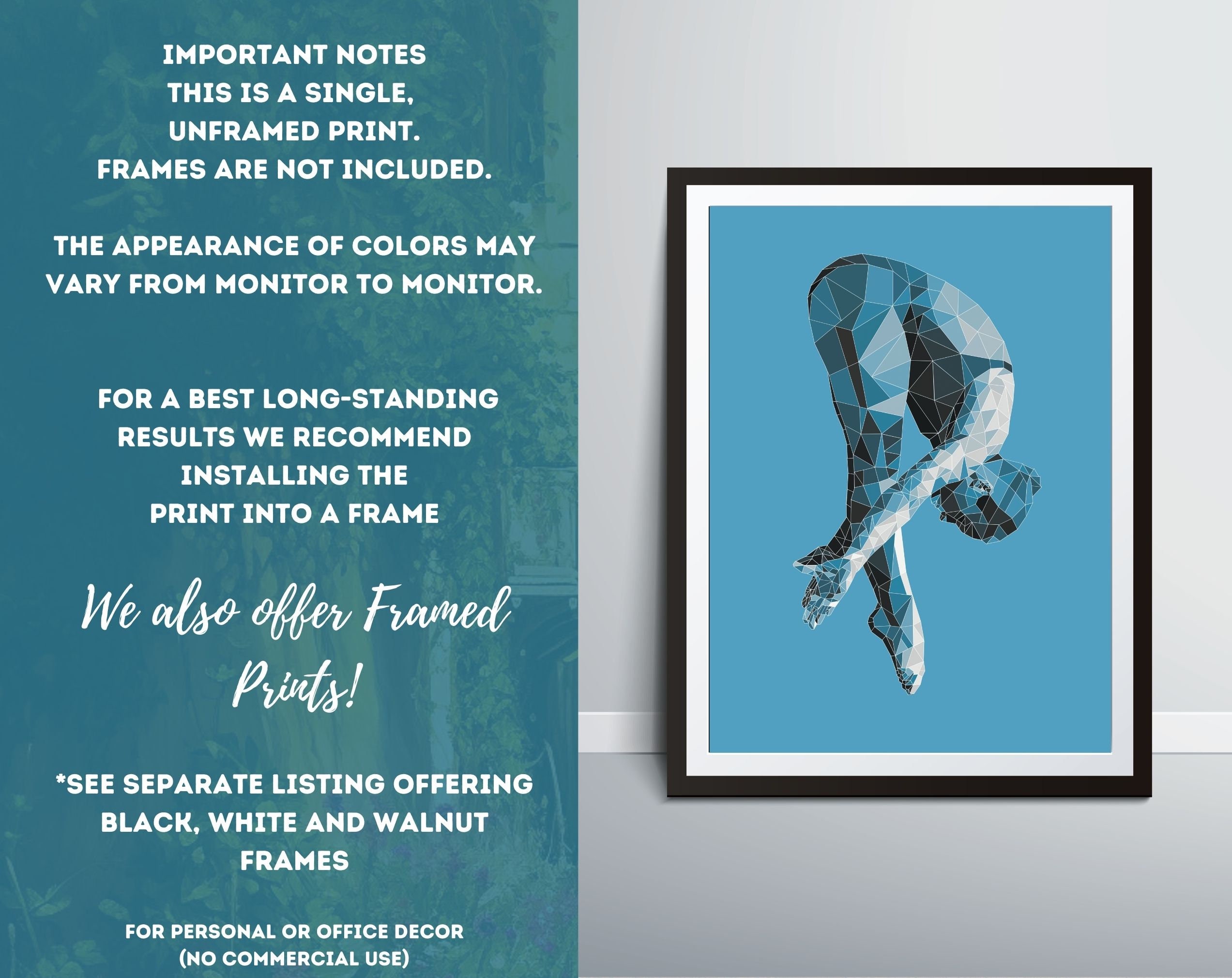 Diver Girl Poster Premium Matte Diving Team Art Diving Life - Etsy