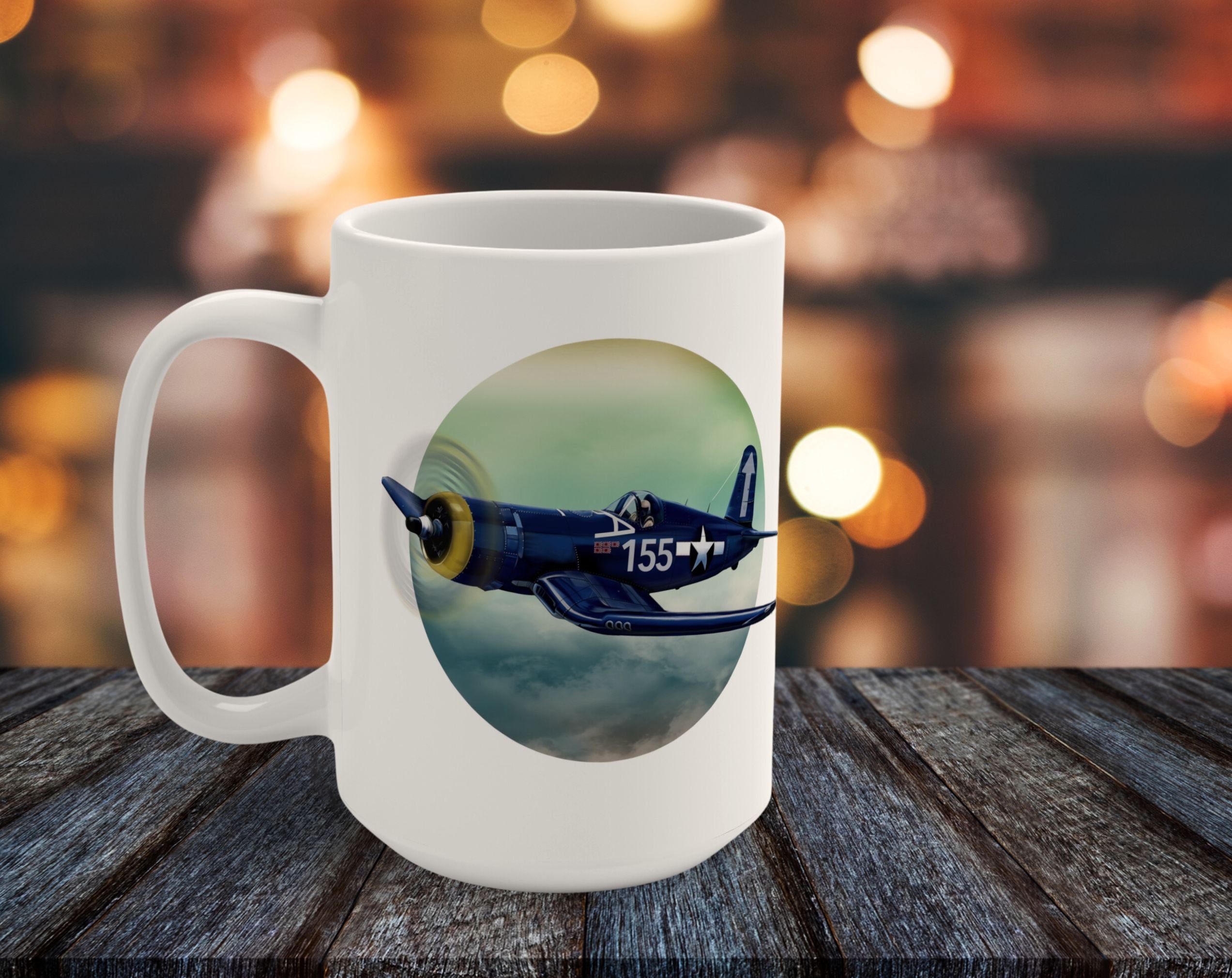 Historical WWII Airplane Mug War Bird Design Gift for Military Veteran ...