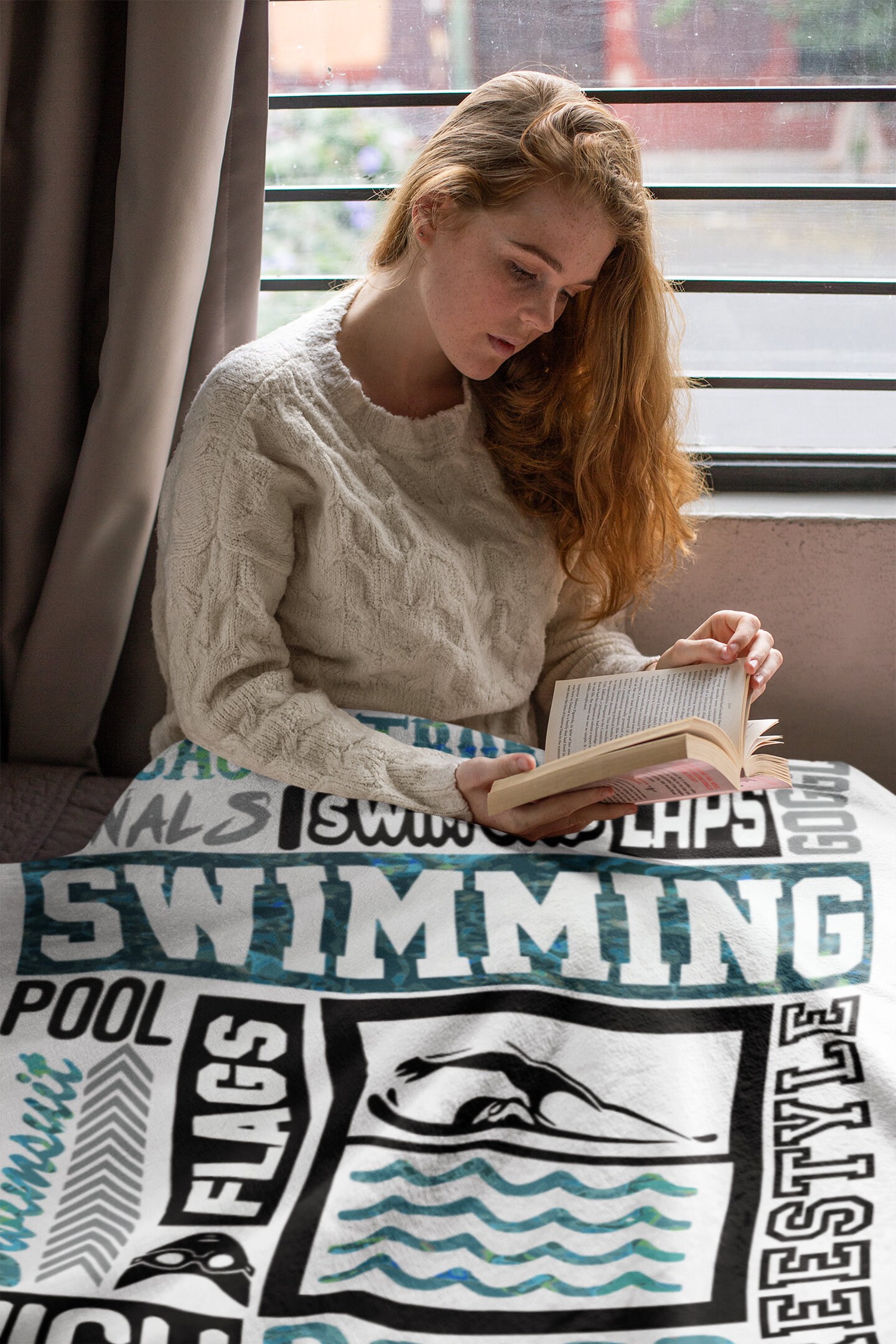 Custom Swimming Collage Velveteen Blanket Swim Coach Throw Blanket Swim ...