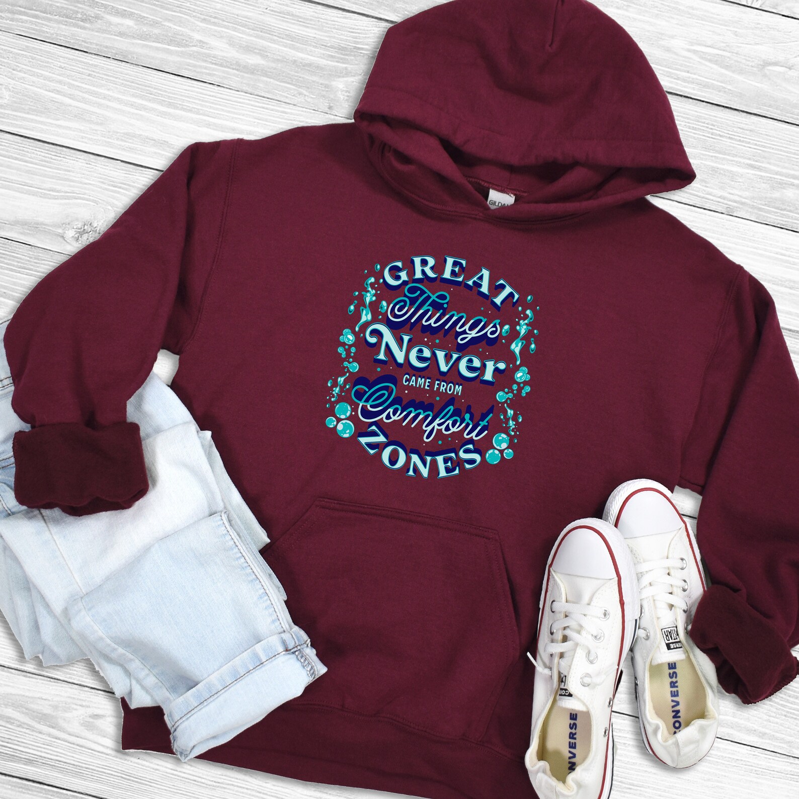 Swimmer Hoodie Inspiring Design Retro Winter Swim Sweater Warm Aquatics ...