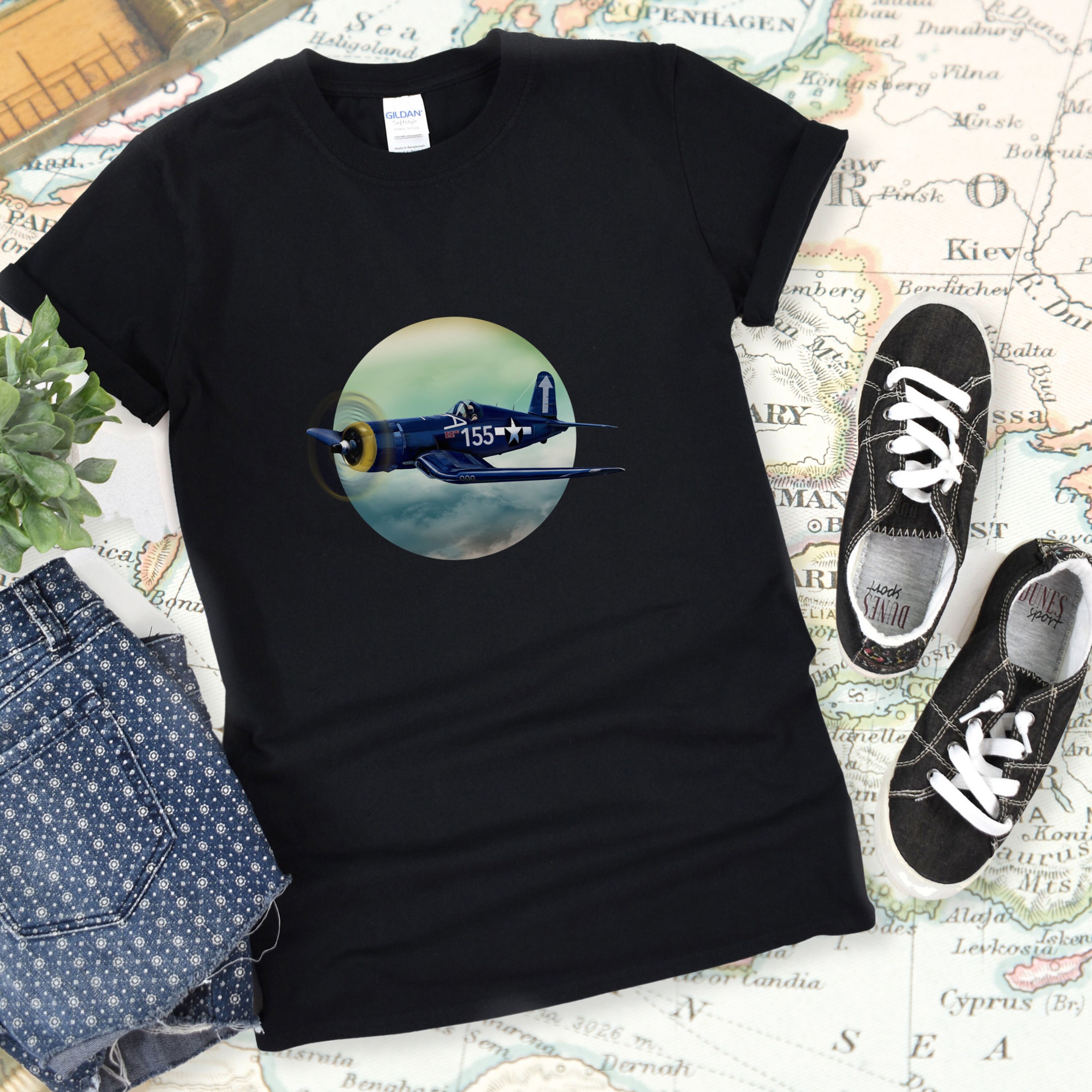 Corsair Warbird T-shirt WWII Propeller Plane Shirt Combat Fighter T ...