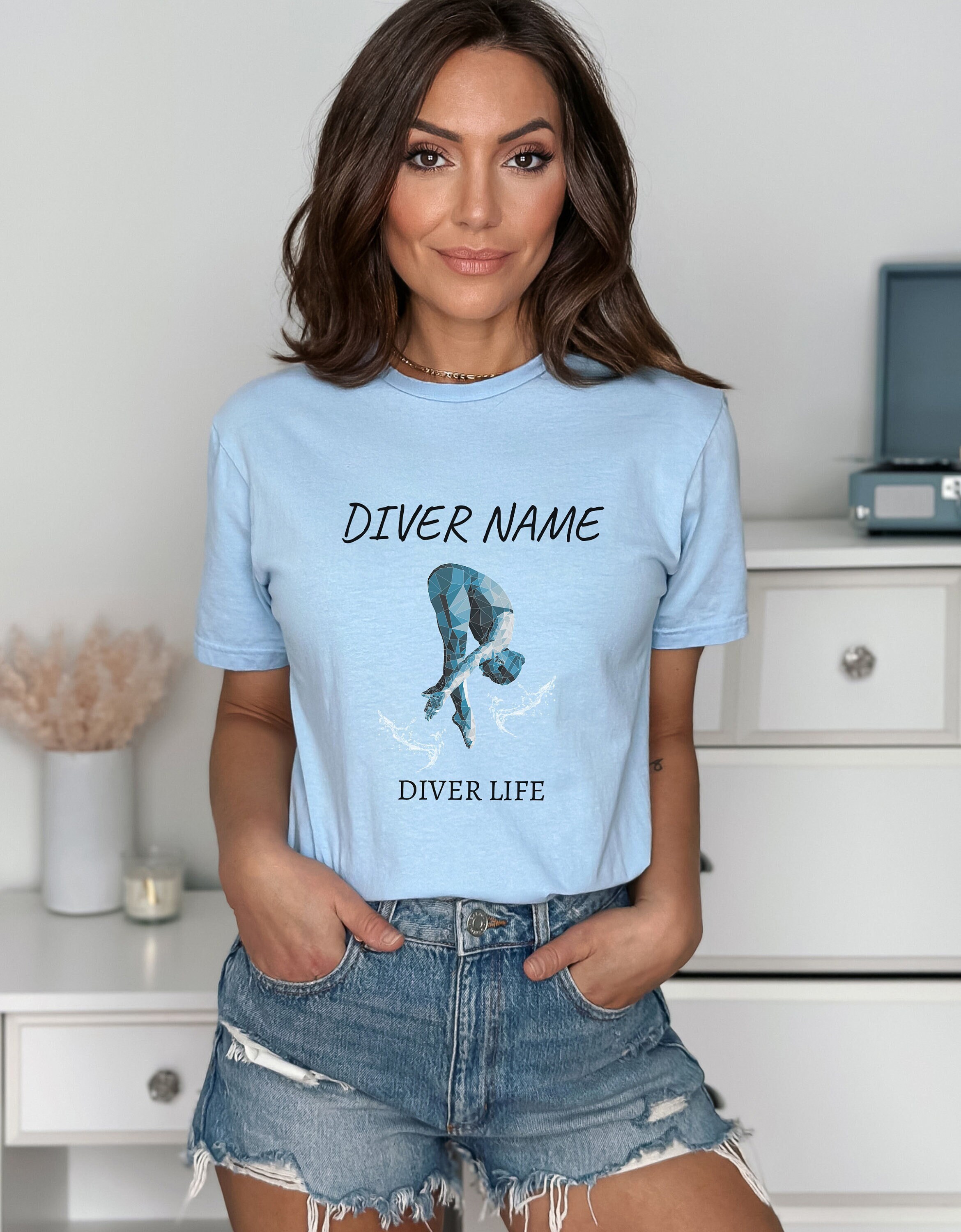 Custom Diver Live T-shirt Aquatics Diving Team Shirt Competitive Diving ...