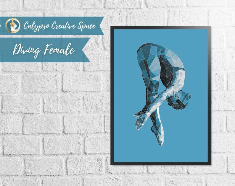 Diver Girl Poster Premium Matte Diving Team Art Diving Life Print ...