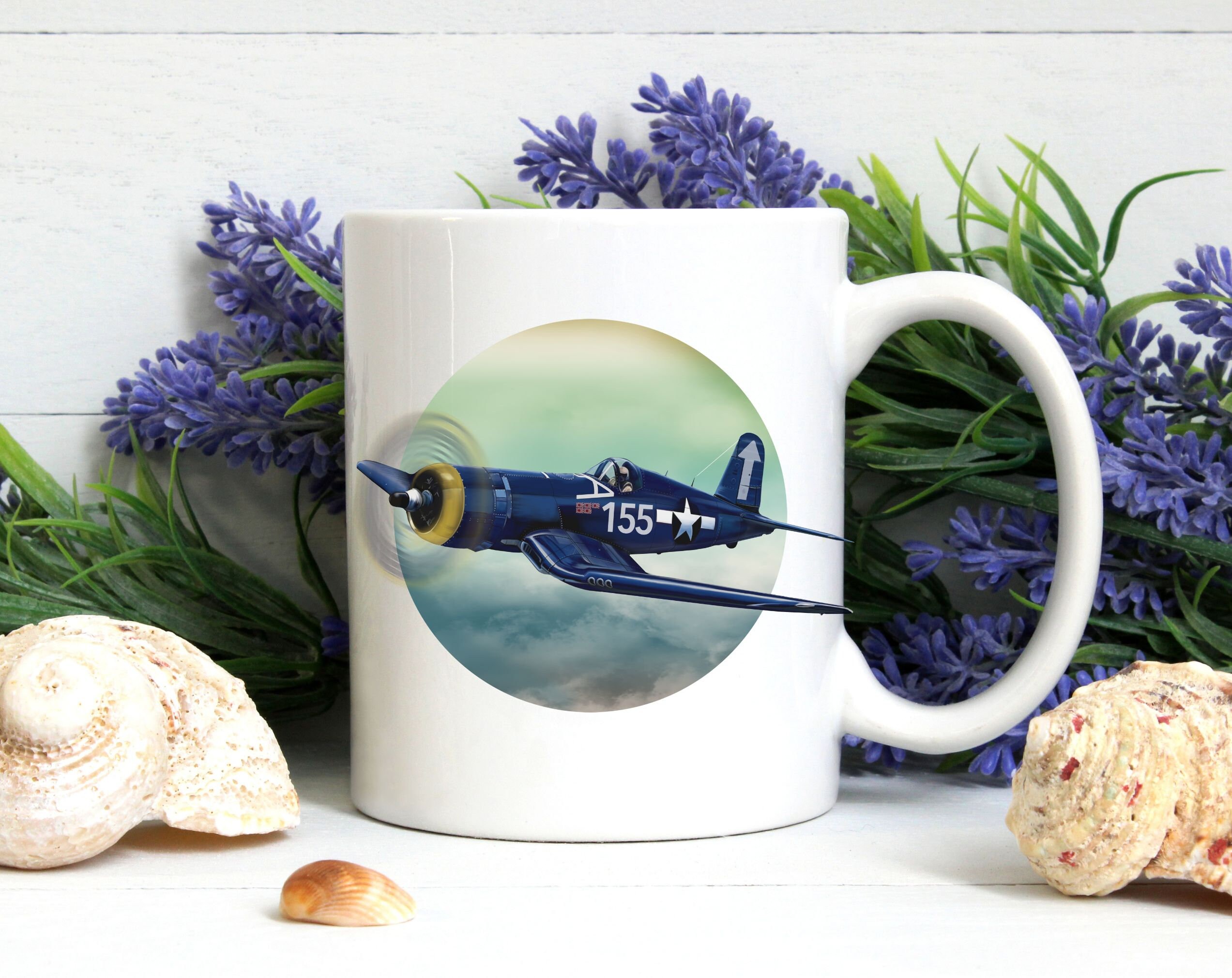 Historical WWII Airplane Mug War Bird Design Gift for Military Veteran ...