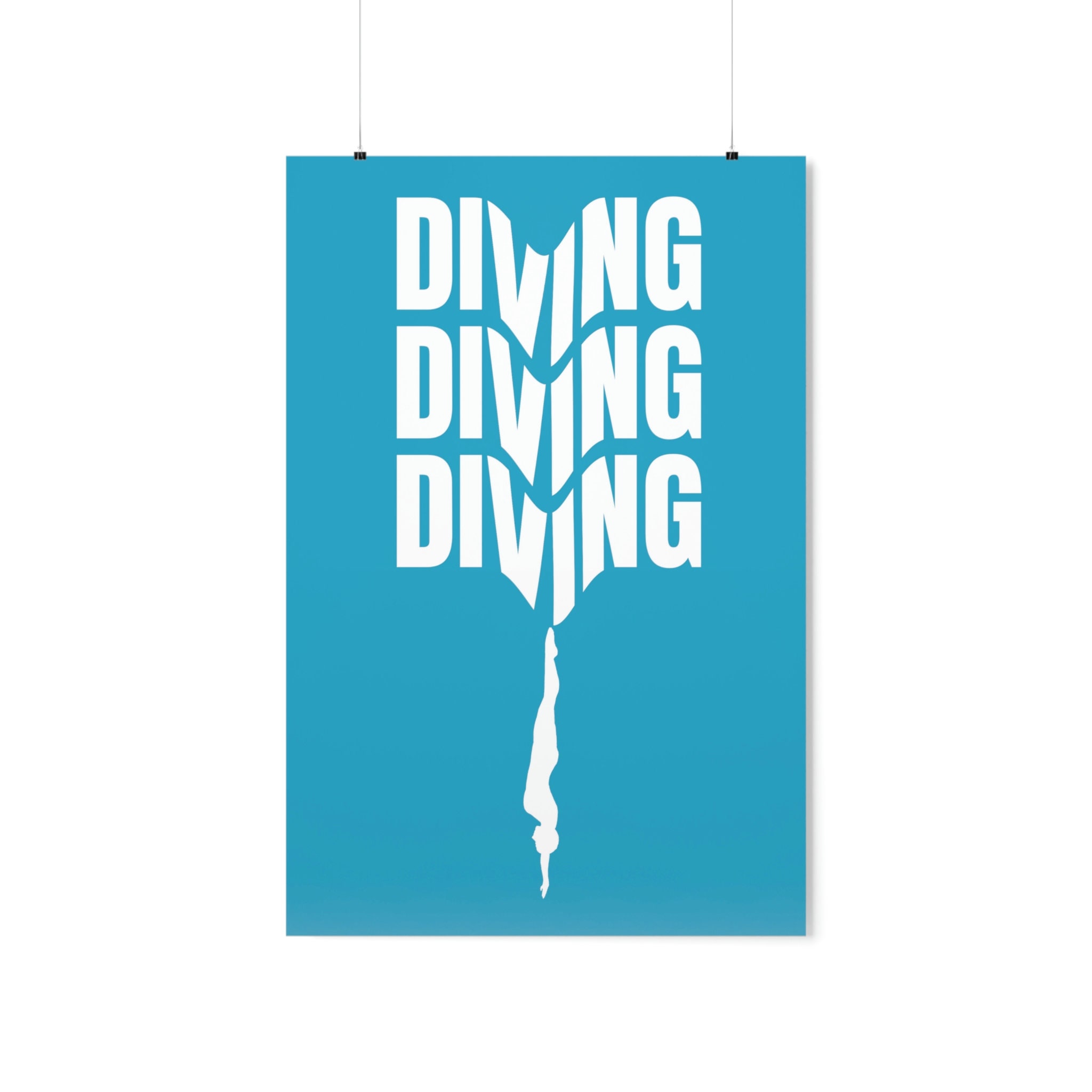 Minimalist Diving Print Perfect Dive Poster Gift Diving Team Aquatics ...