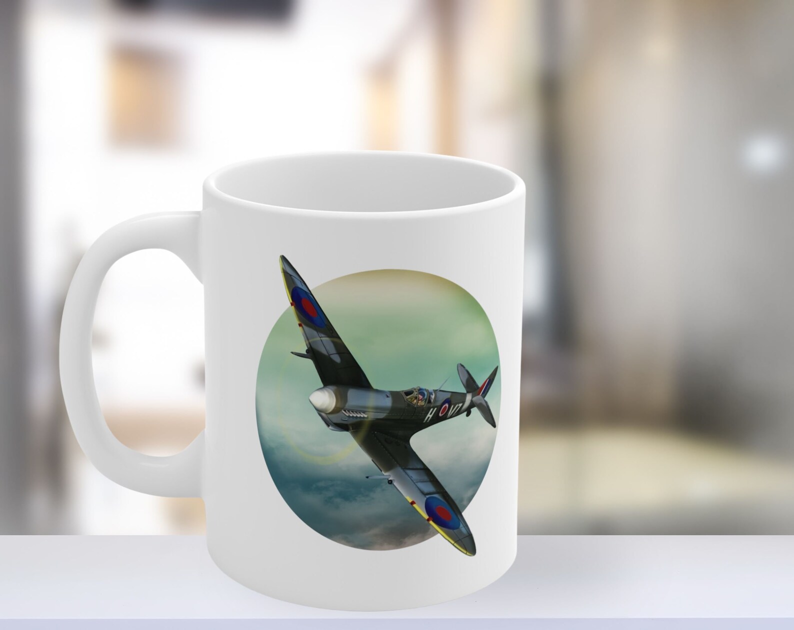 Spitfire Mug Nostalgic WWII Warbird Cup Pilot Mug Vintage English ...