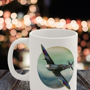 Spitfire Mug Nostalgic WWII Warbird Cup Pilot Mug Vintage English ...