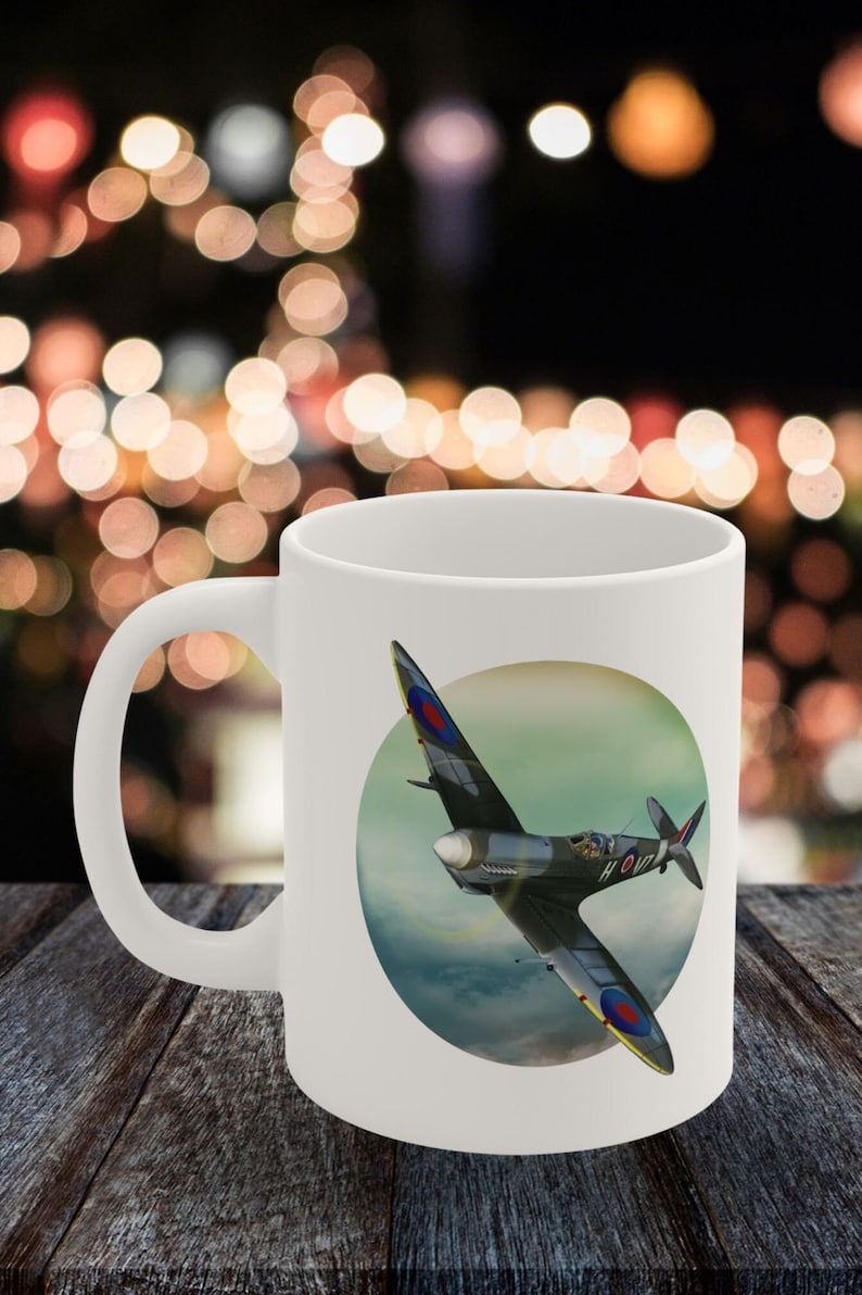 Spitfire Mug Nostalgic WWII Warbird Cup Pilot Mug Vintage English ...