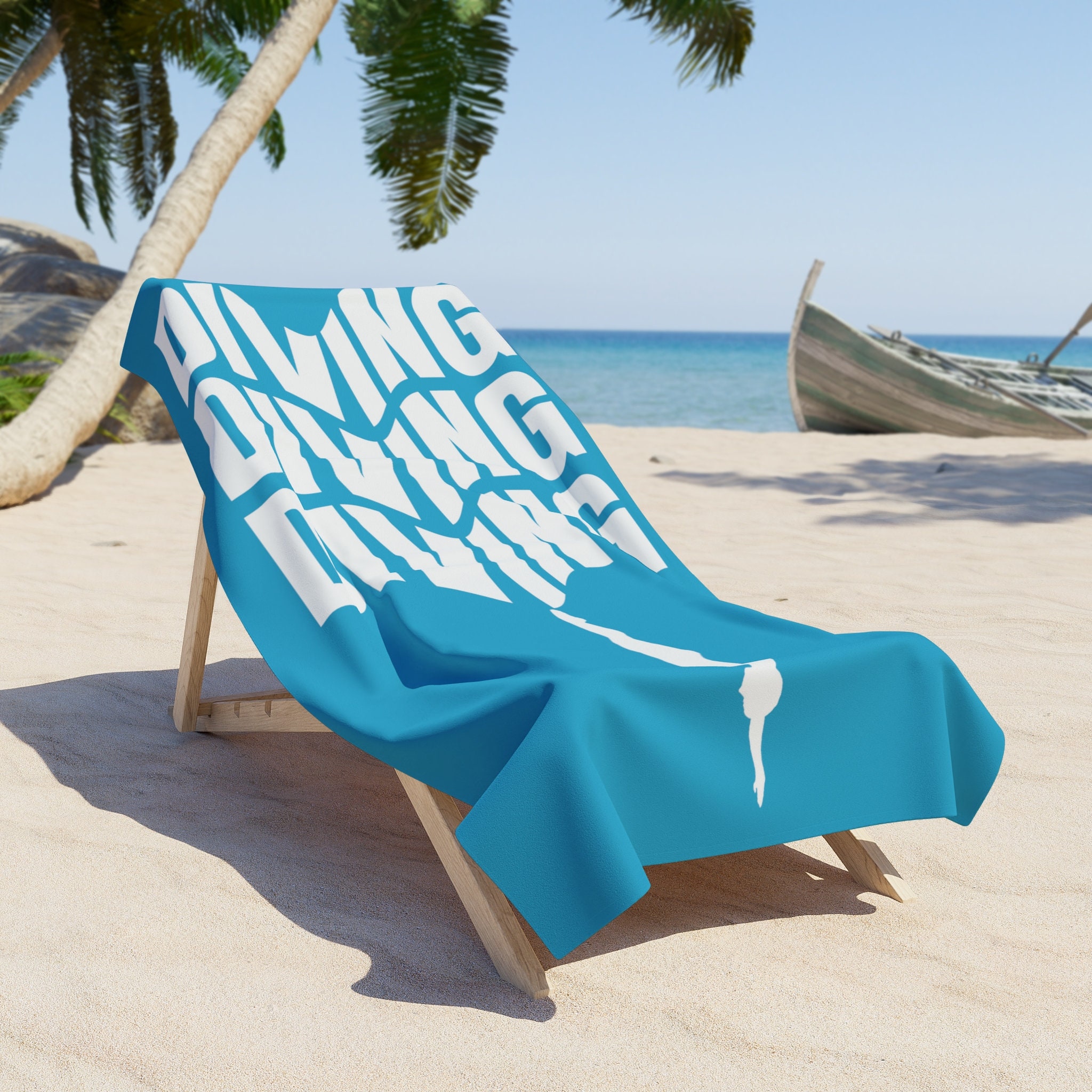 Diver Beach Towel Luxury Diving Large Towel Diver Gift Club Diving ...