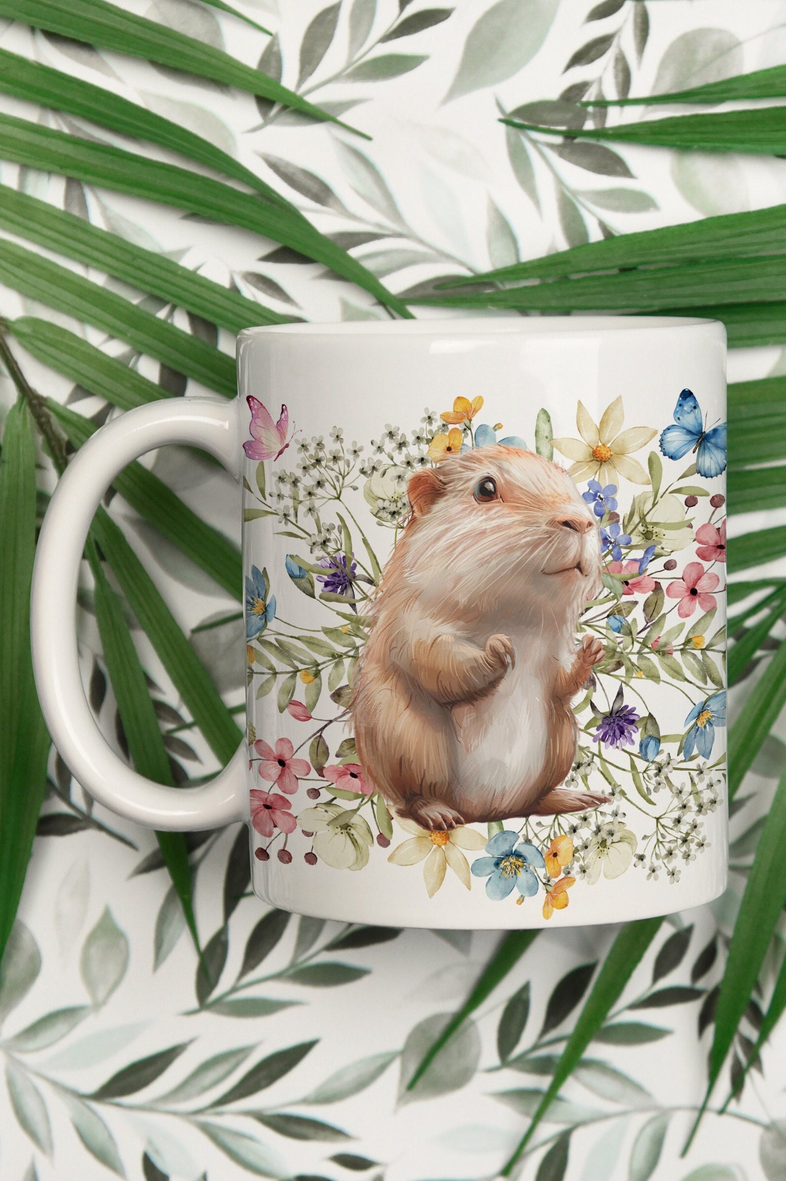 Capybara Floral Coffee Mug Cute Capy Gift Friend Just Because Gift for ...