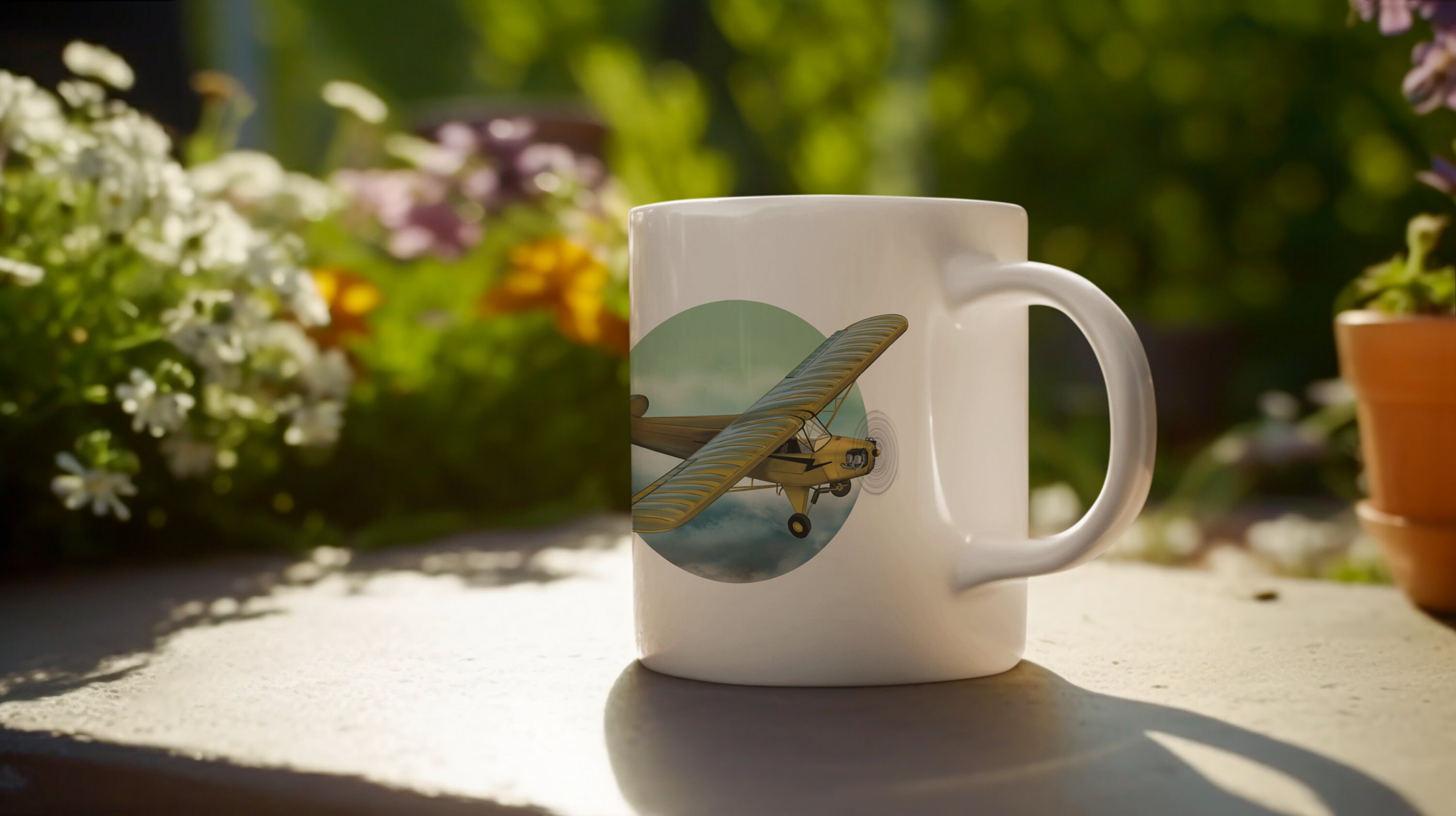 Piper Cub Airplane Mug Design Gift for Aviation Enthusiast Coffee Mug ...