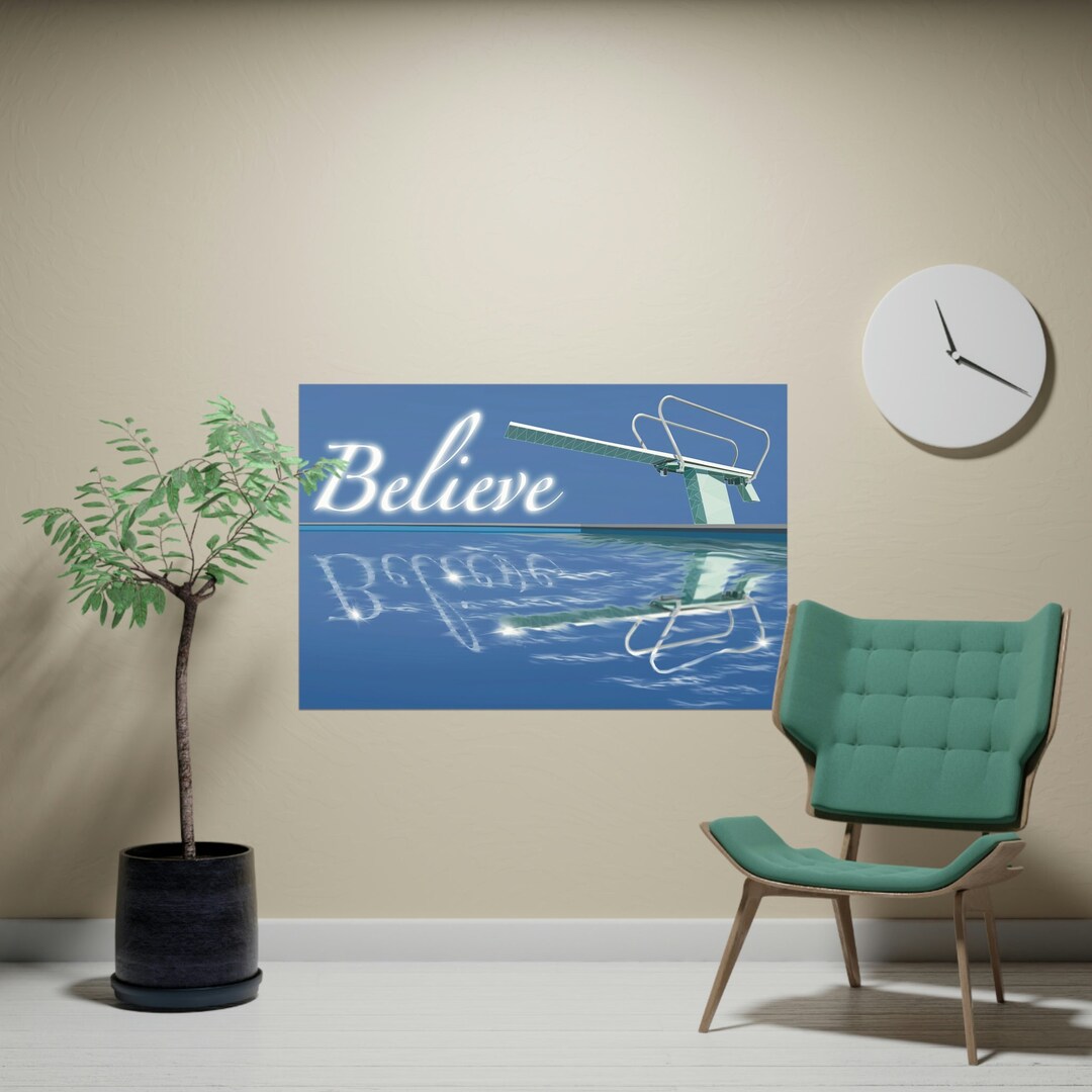 Springboard Diving Poster Aquatics Diving Team Wall Print Diving Coach ...