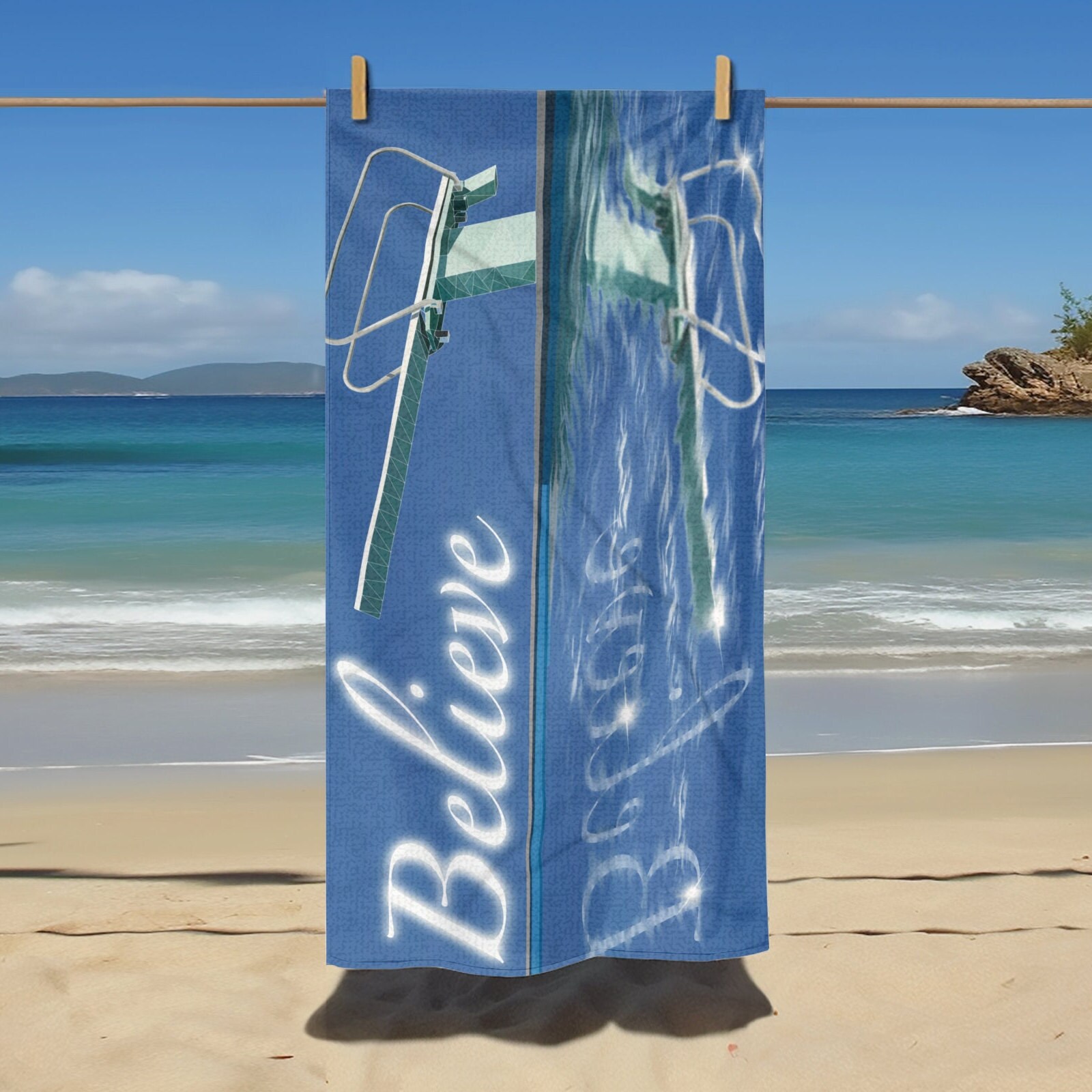 Diving Board Luxury Towel Diver Beach Towel Large Diving Towel ...