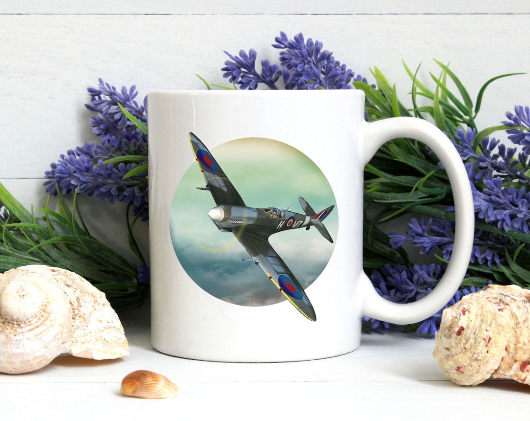 Spitfire Mug Nostalgic WWII Warbird Cup Pilot Mug Vintage English ...