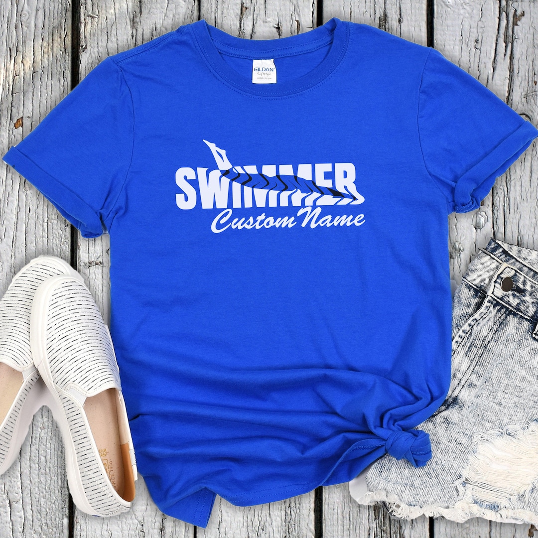 Custom Swimmer Tshirt Swimmer Proud Swimming Tee Swimming Coach Tshirt ...