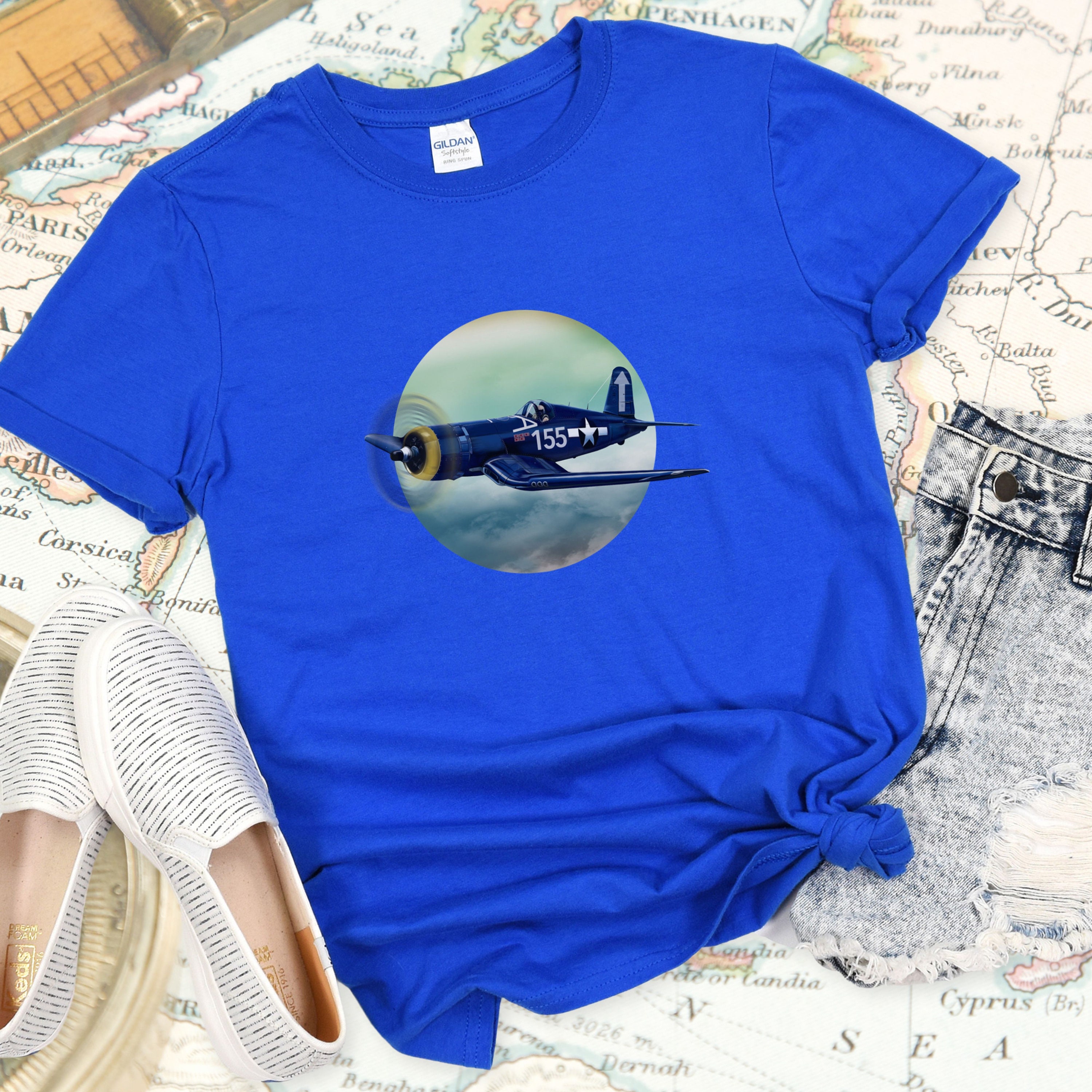 Corsair Warbird T-shirt WWII Propeller Plane Shirt Combat Fighter T ...