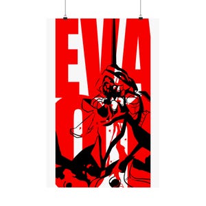 Eva Unit1 in Red Bold Anime Art Poster, Stylish Wall Decor, Perfect for ...