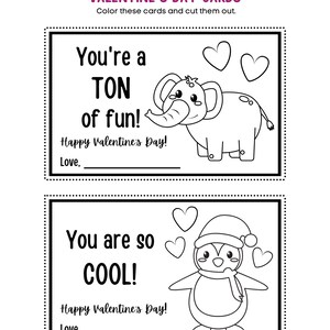 Fun Fillable Valentine's Day Cards for Kids! - Etsy