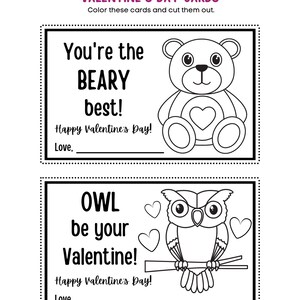 Fun Fillable Valentine's Day Cards for Kids! - Etsy