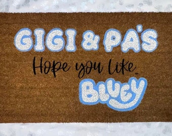 Bluey Doormat, Bluey Decor, Bluey Birthday Party, Bluey Party Favors ...